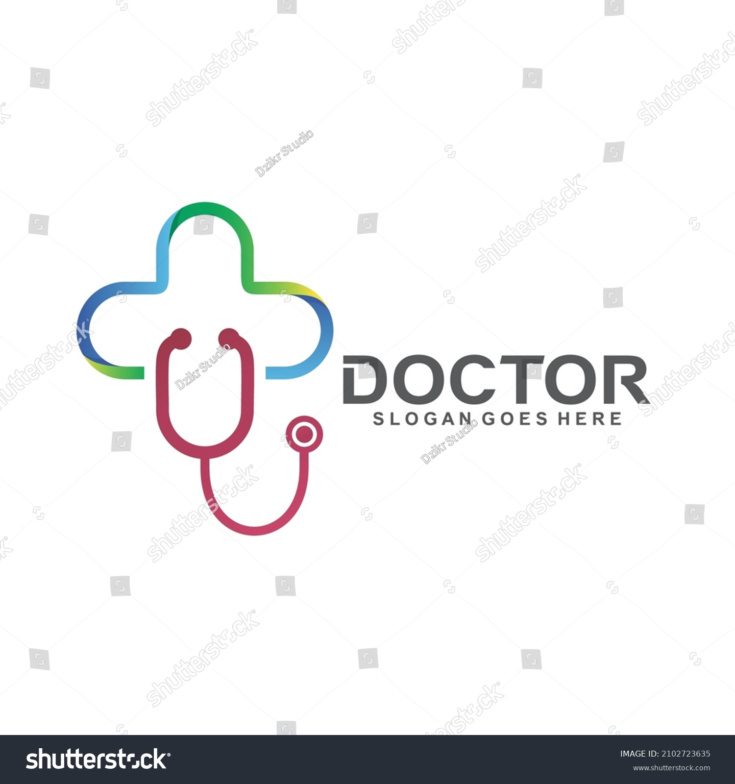 Doctor Logo Design Vector Stock Vector (Royalty Free) 2102723635 ...