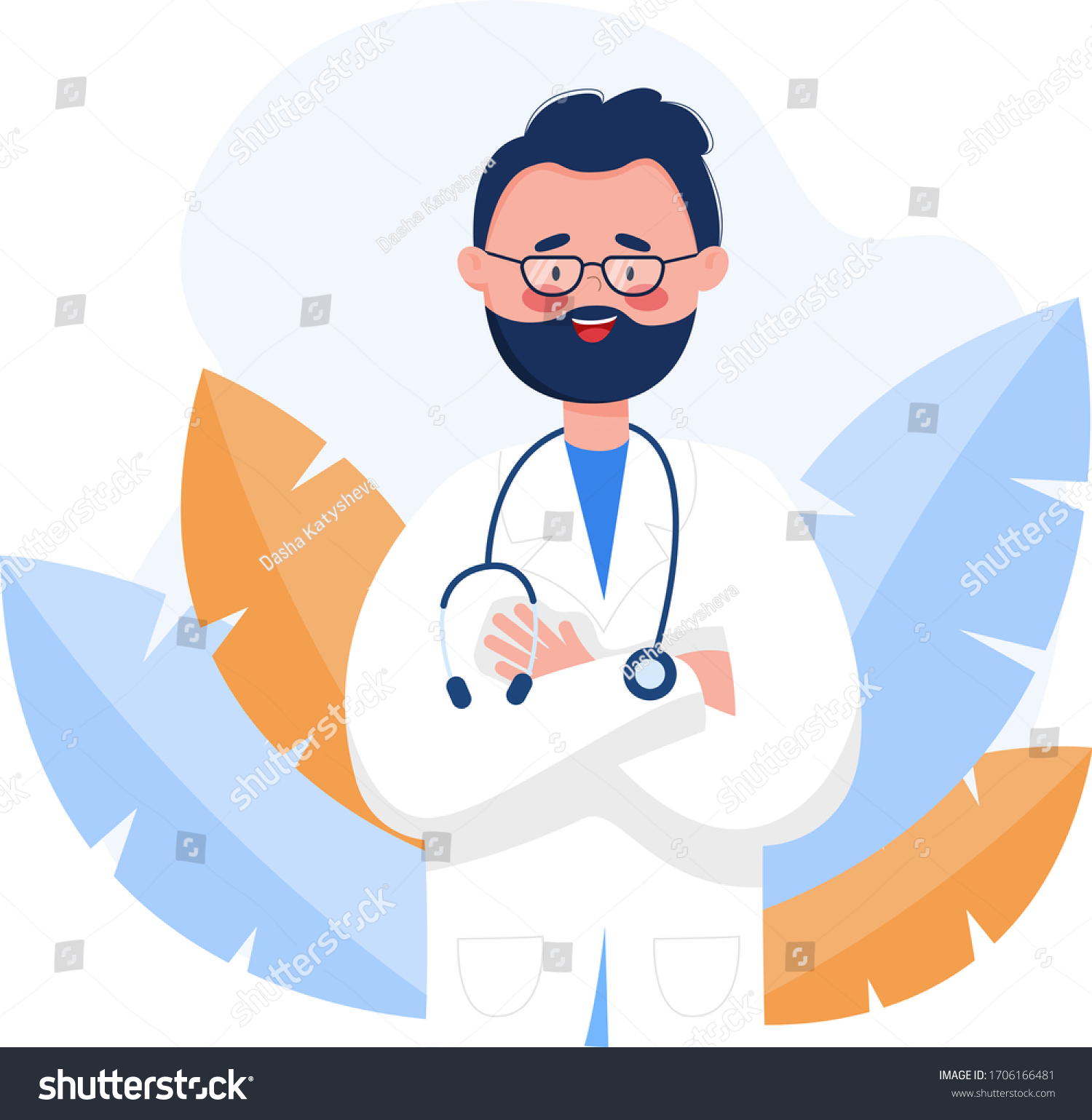 Doctor Man Vector Flat Character Stock Vector (Royalty Free) 1706166481 ...