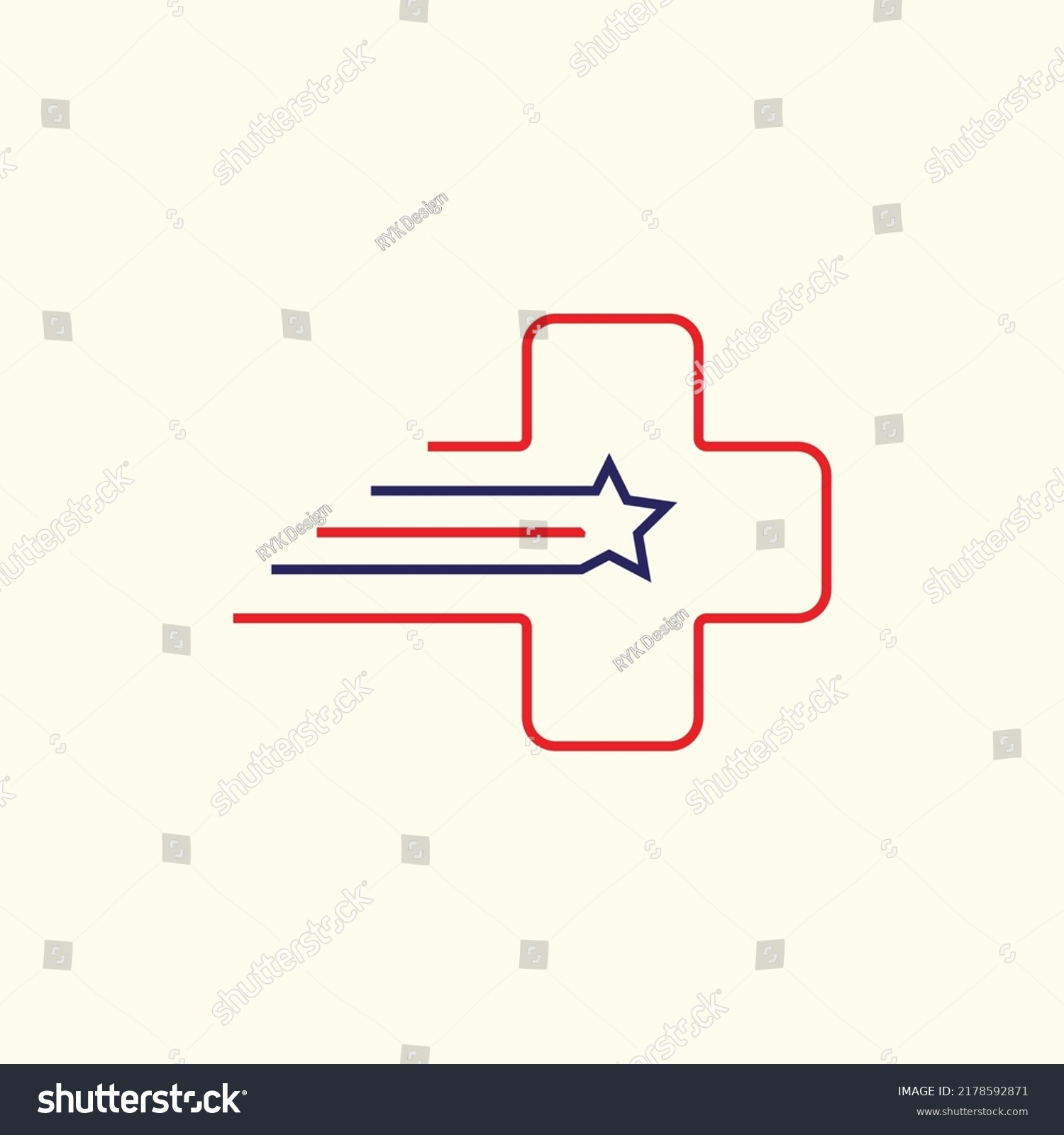 Doctor Plus Sign Design Template Stock Vector (Royalty Free) 2178592871 ...