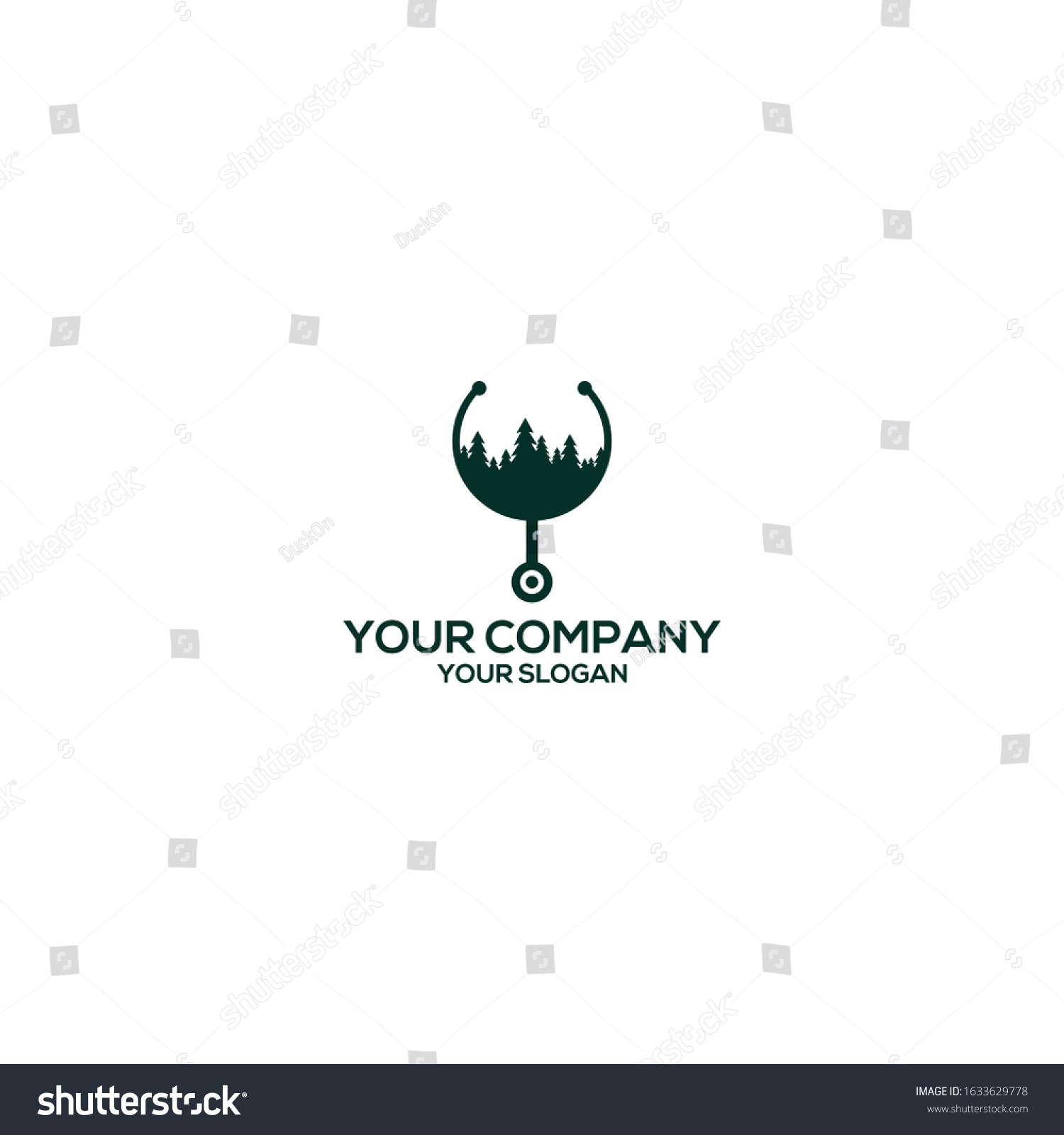 Doctor Tree Logo Design Vector Stock Vector (Royalty Free) 1633629778