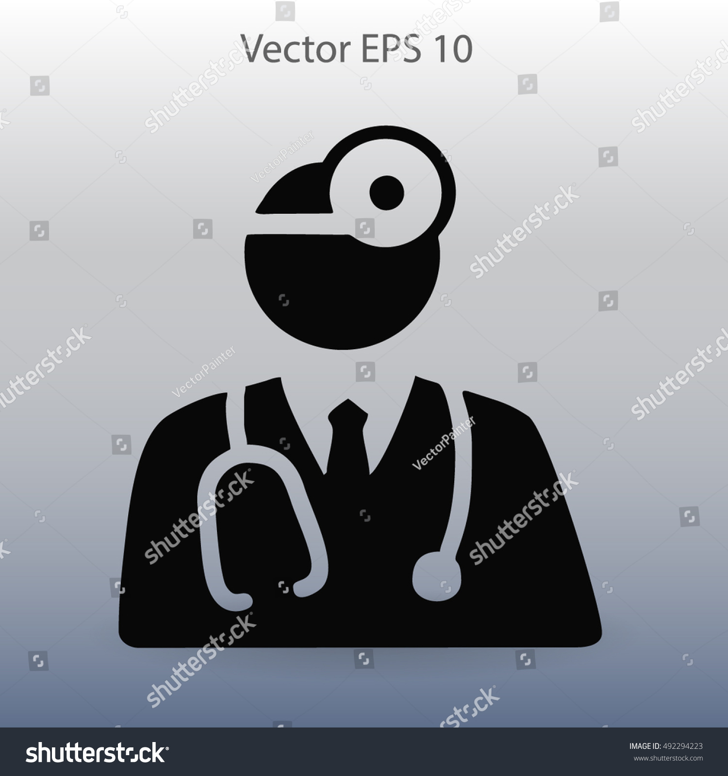 Doctor Vector Illustration: vector de stock (libre de regalías) 492294223