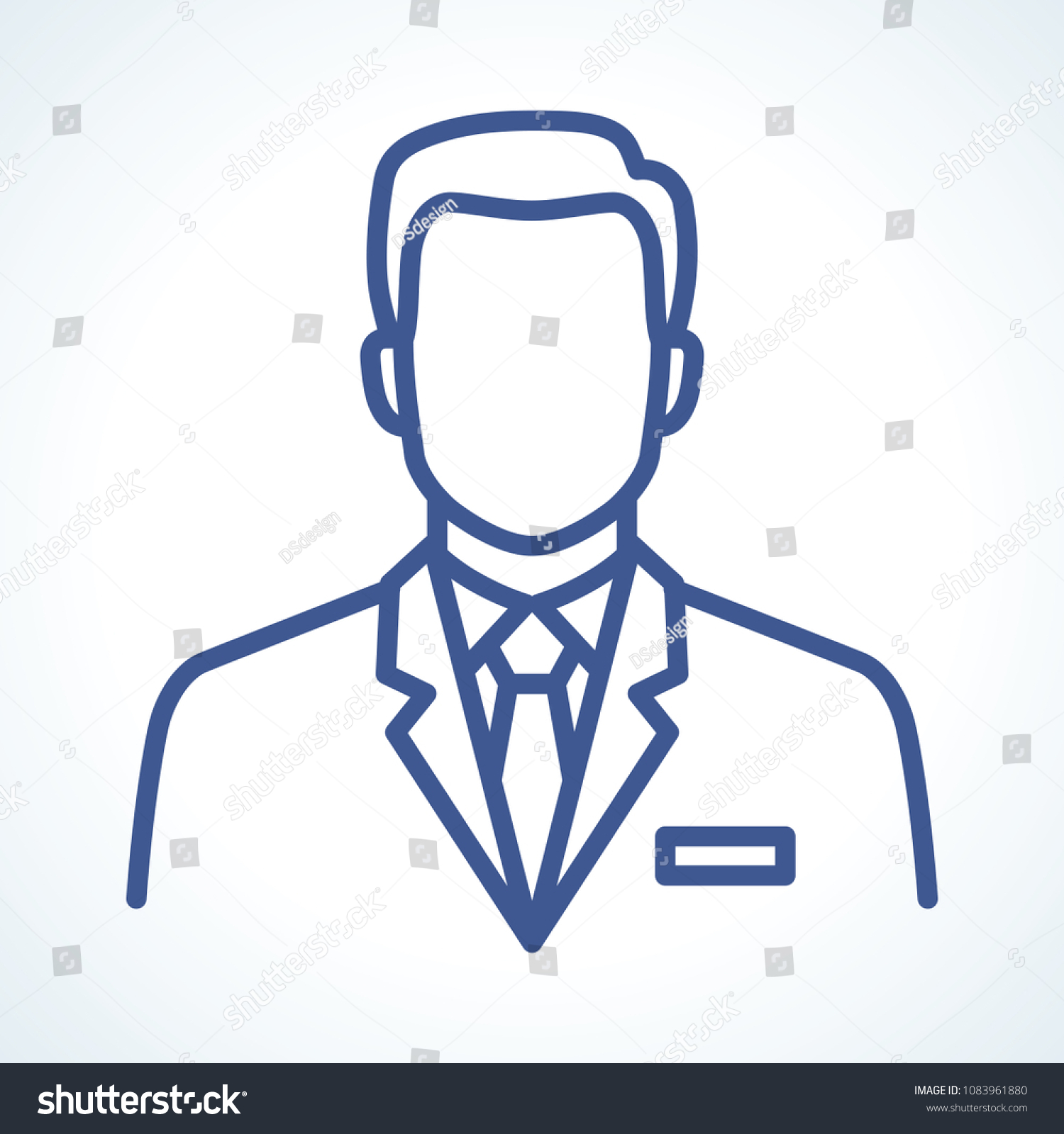 Doctor Vector Line Icon Stock Vector (Royalty Free) 1083961880