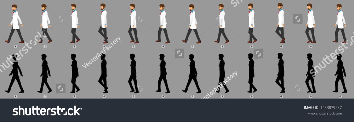 Doctor Walk Cycle Animation Sequence: Vector có sẵn (miễn phí bản quyền ...