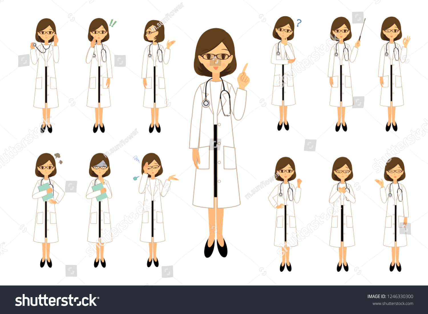 736 Woman sad doctor consultation Stock Vectors, Images & Vector Art ...