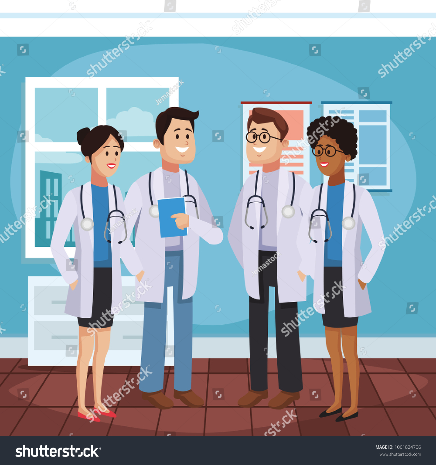 Doctors Office Cartoon Stock Vector (Royalty Free) 1061824706