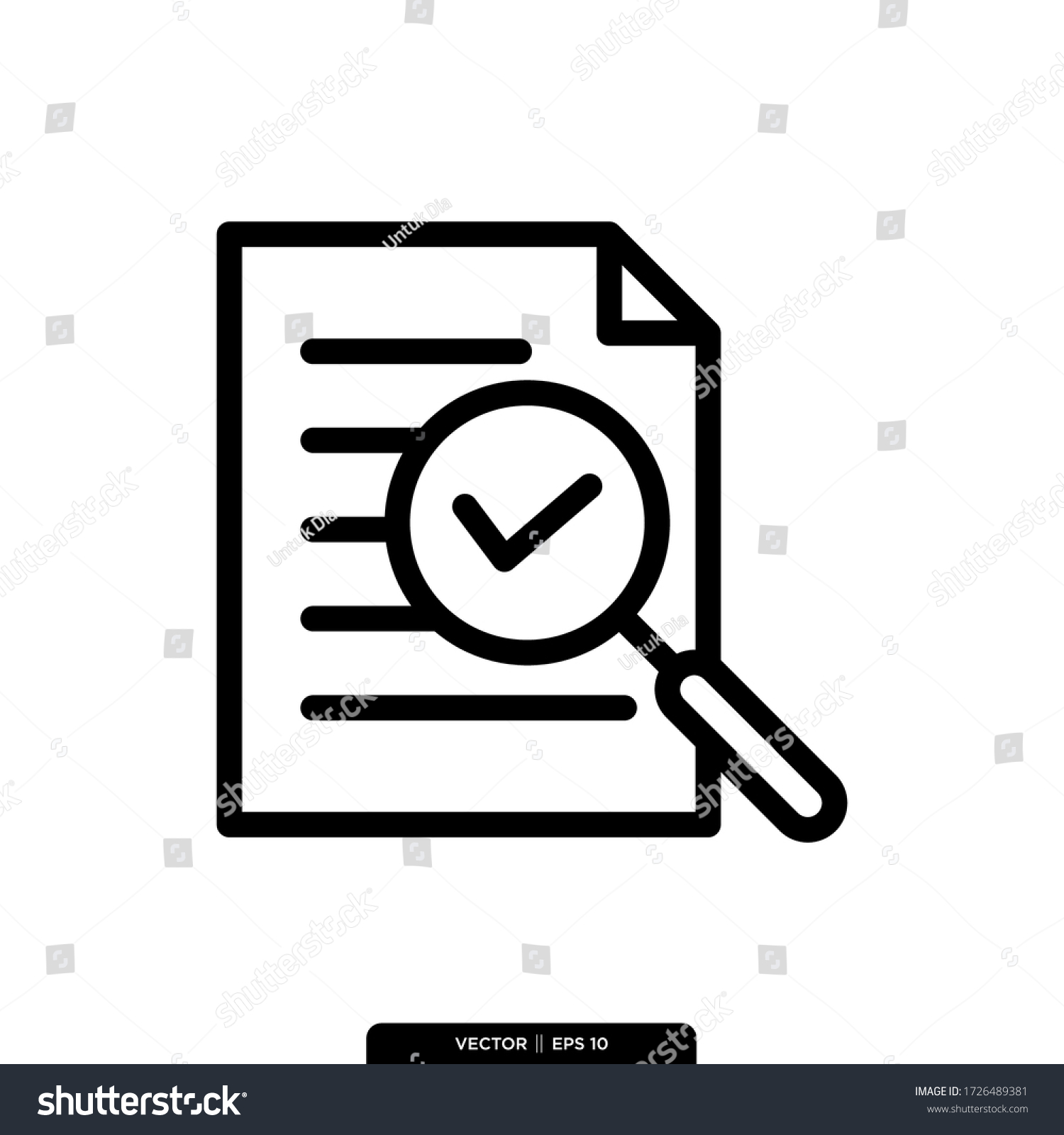Document Check Icon Vector Illustration Logo Stock Vector (Royalty Free ...