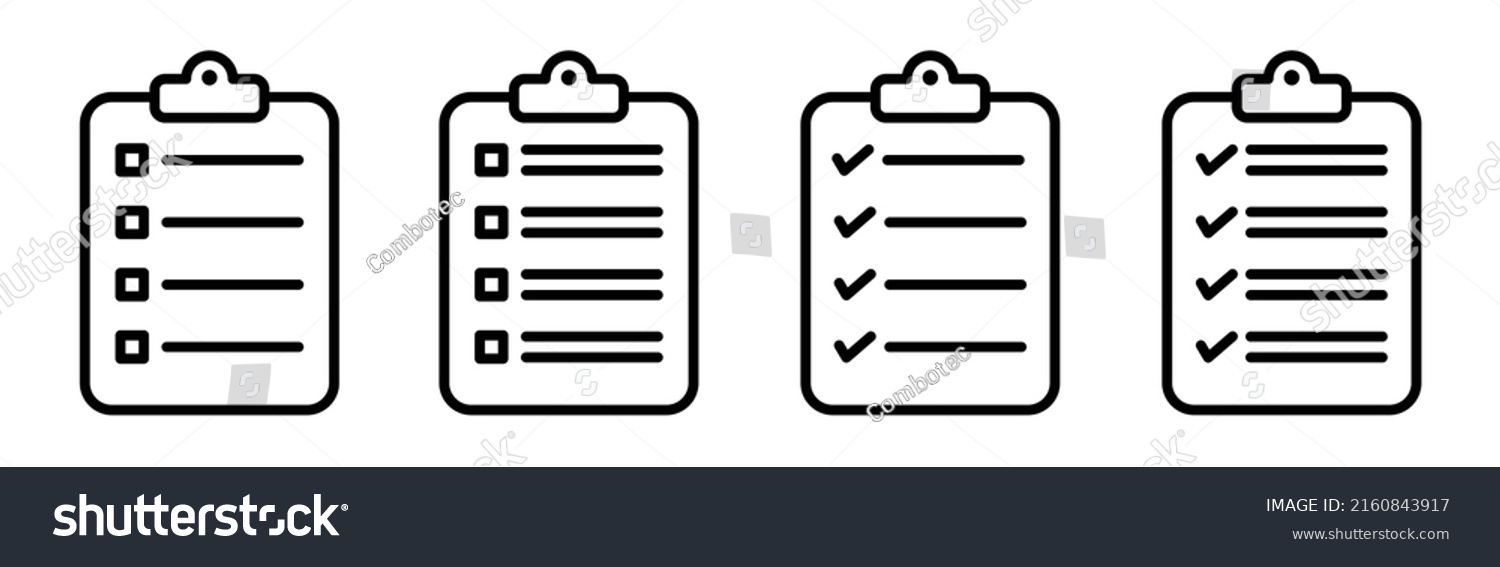 Document Checklist Icon Form Icon Vector Stock Vector (Royalty Free ...