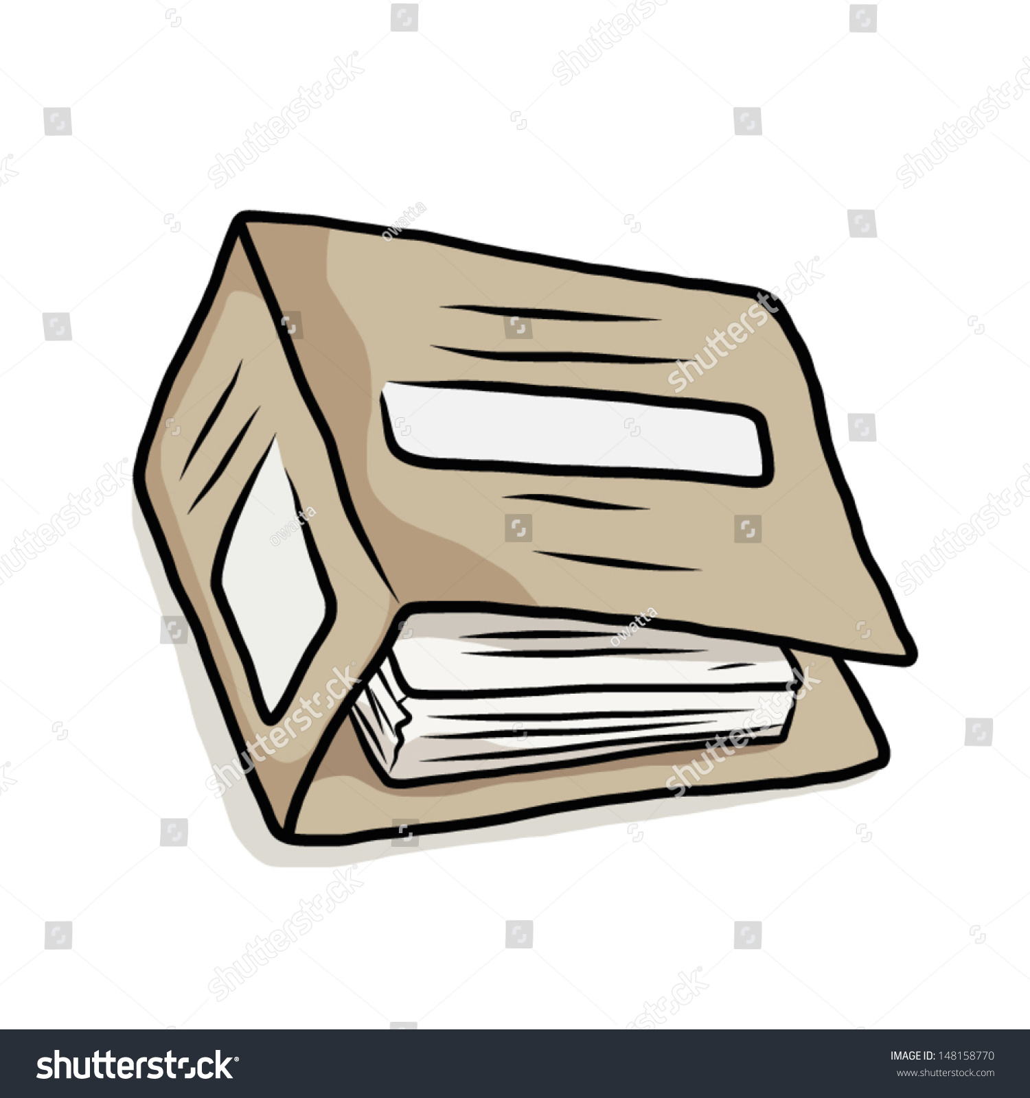 Vektor Stok Document File Cartoon Vector Illustration (Tanpa Royalti ...