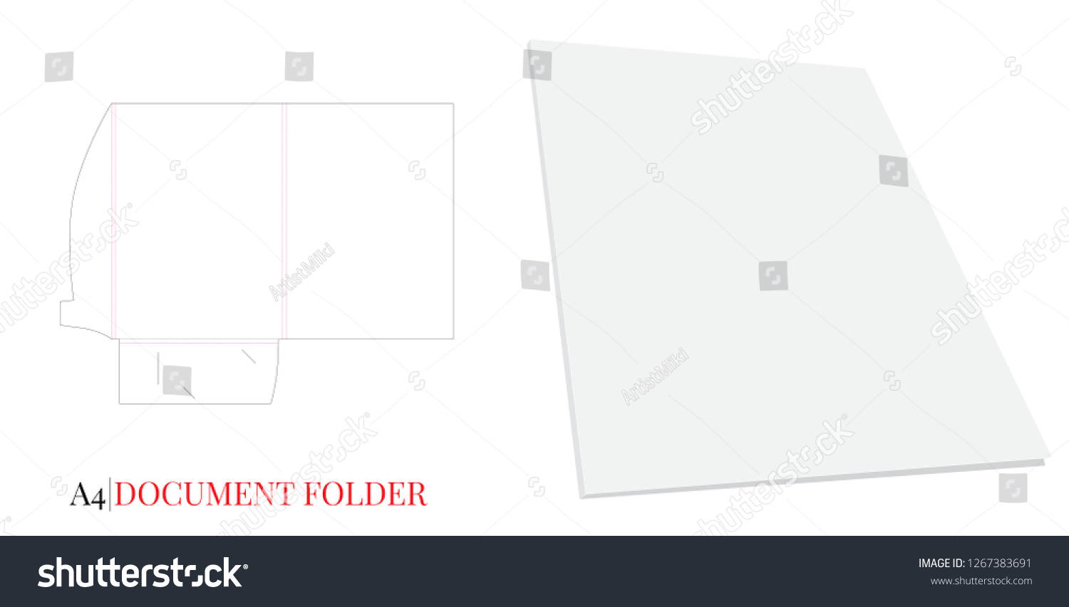 Document Folder Template Gusset Folder A4 Stock Vector (Royalty Free ...