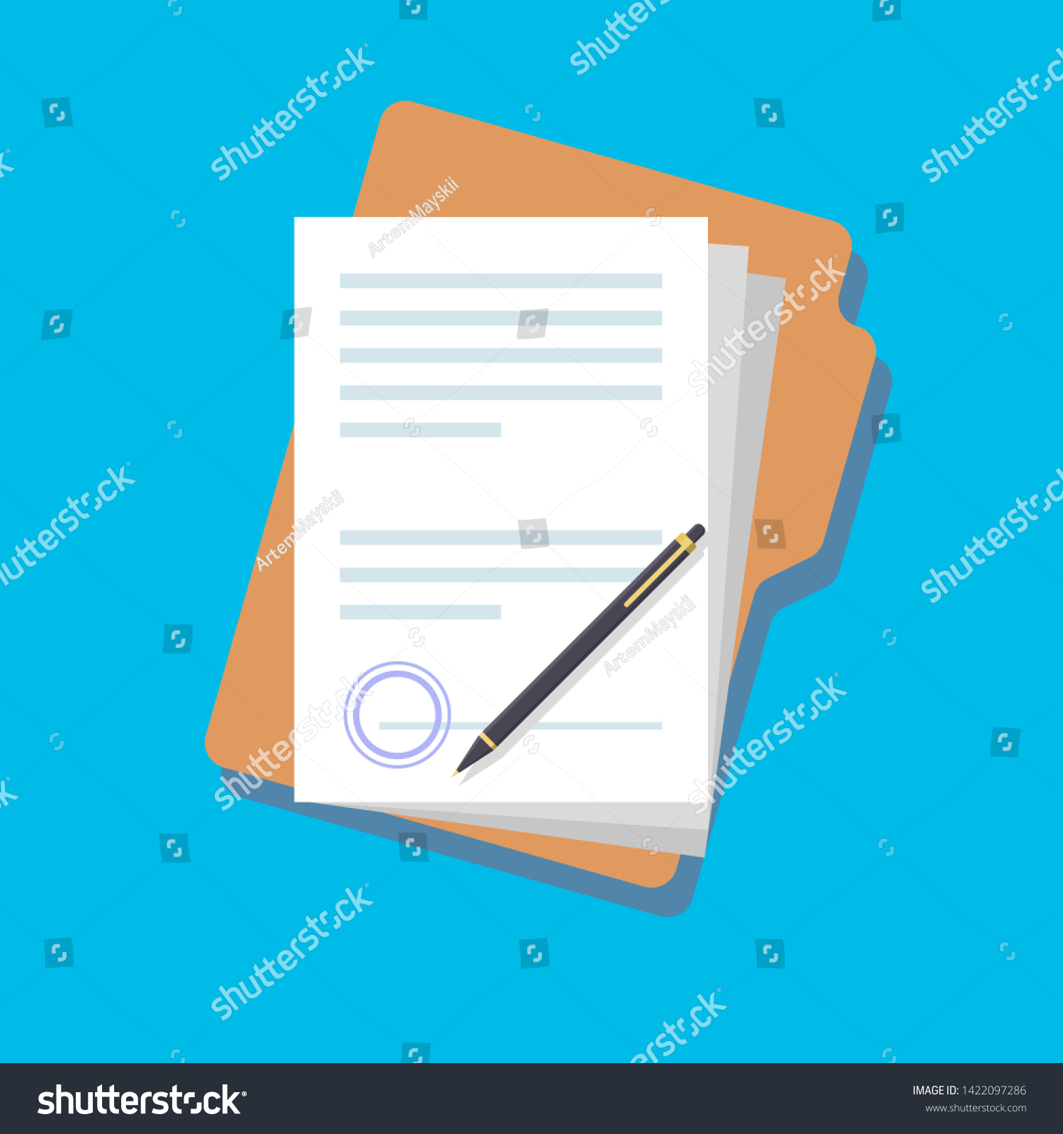 Document Folder Stamp Text Isolated Vector Stock Vector (Royalty Free ...