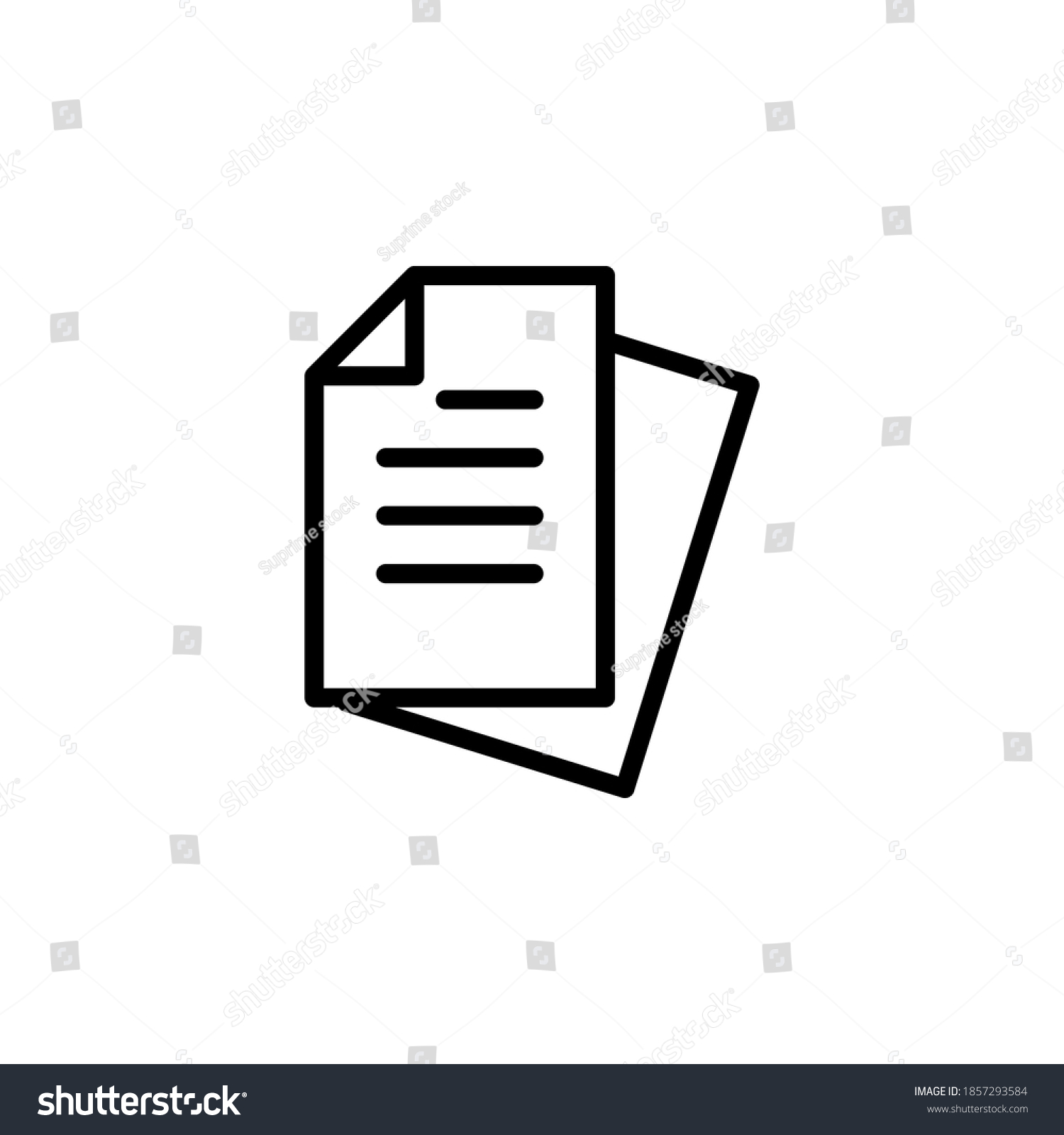 Document Icon Symbol Vector On White Stock Vector (Royalty Free ...