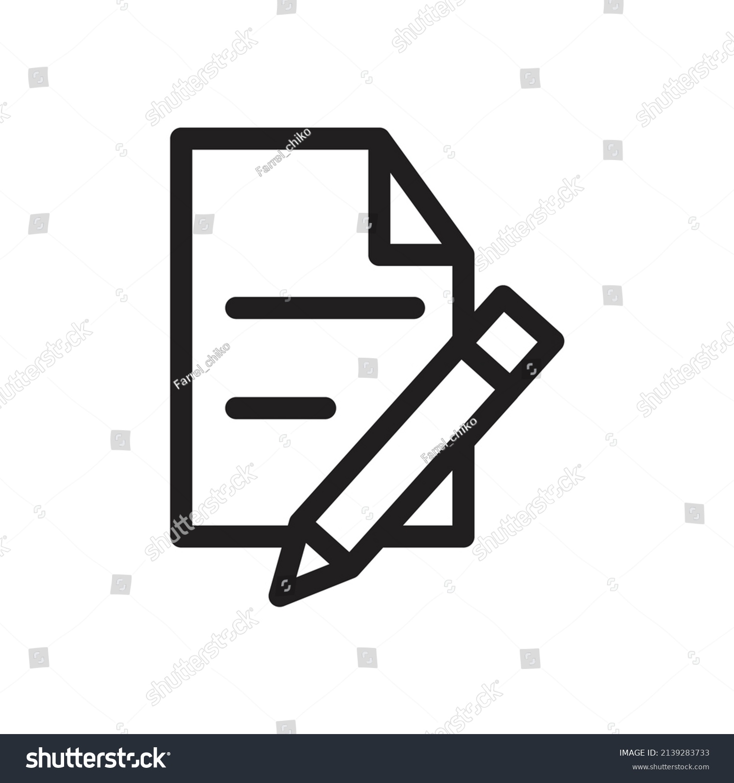 Document Icon Template Isolated On White Stock Vector (Royalty Free ...