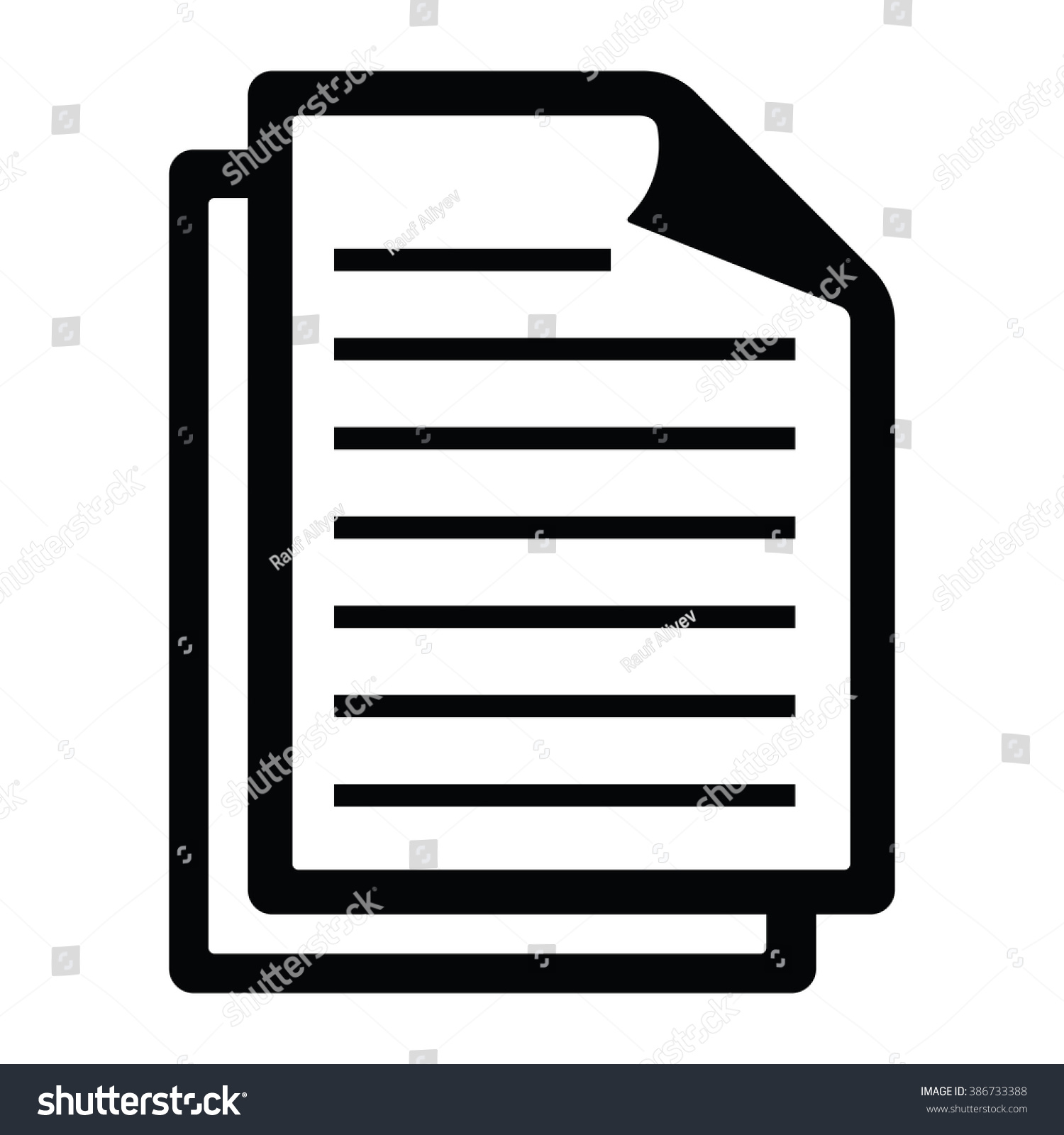 Document Icon Vector Illustration On White Stock Vector (Royalty Free ...
