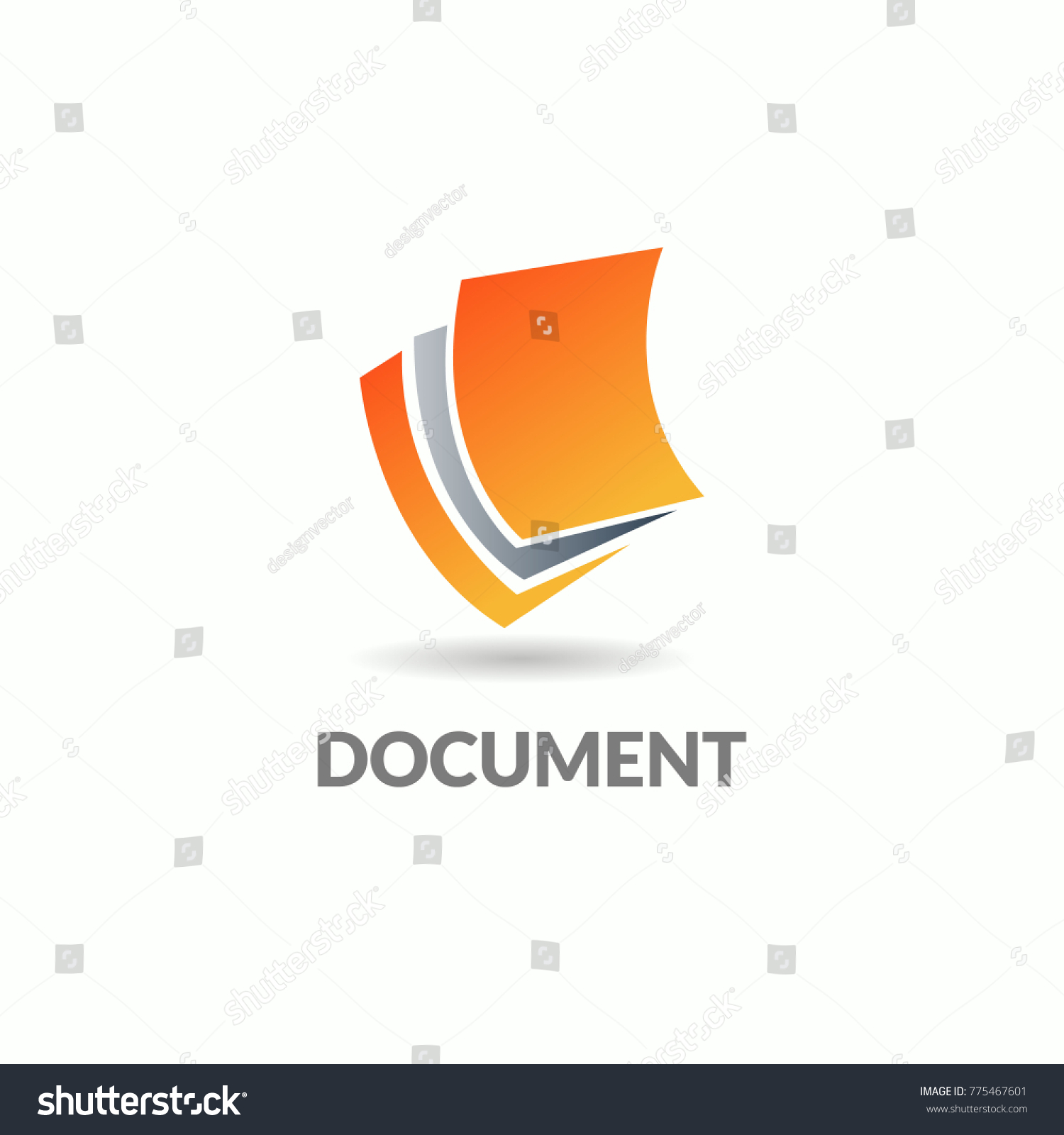 Document Paper Company Logo Stock Vector (Royalty Free) 775467601 ...