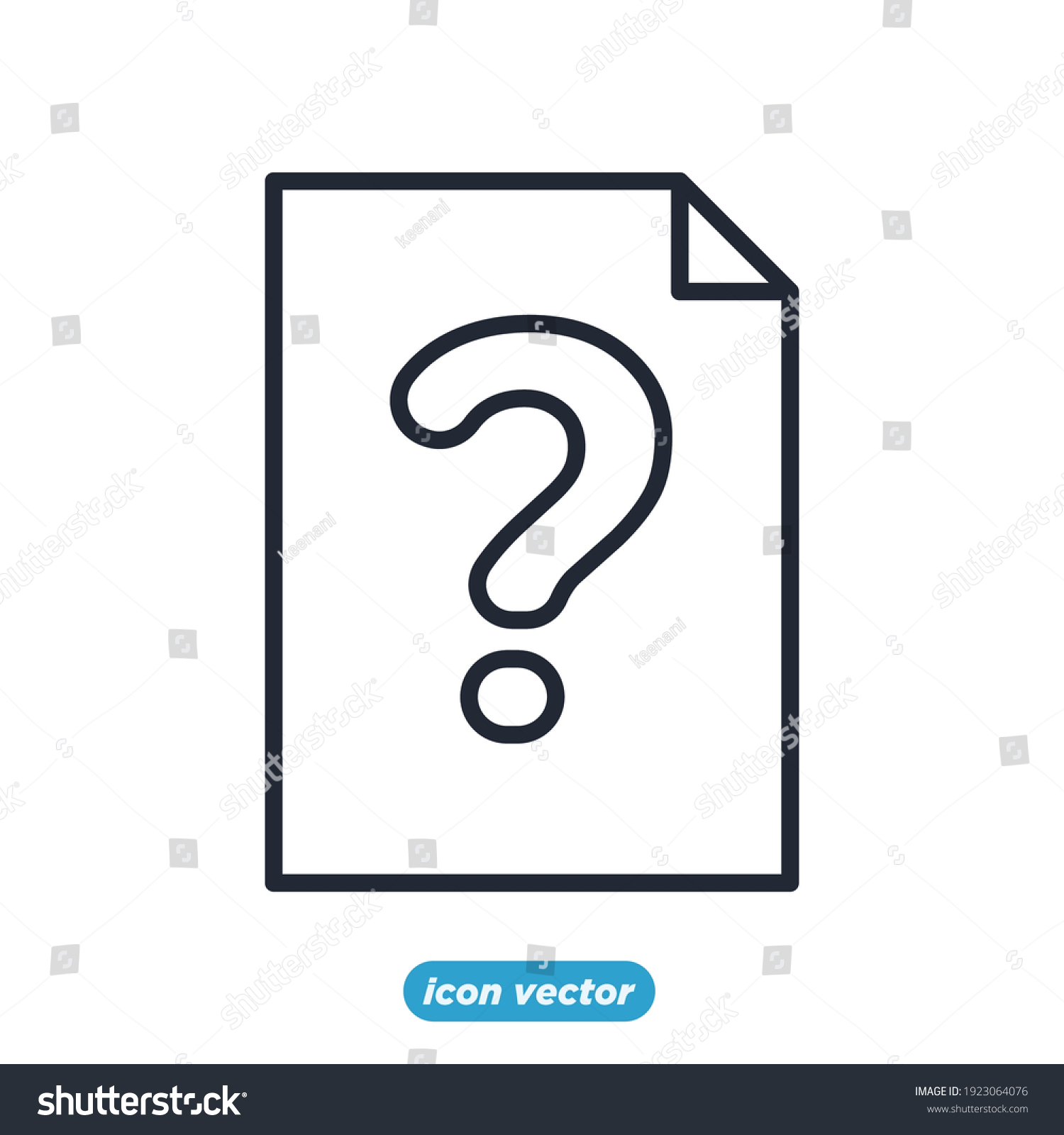 Document Question Icon Document Question Symbol Stock Vector (Royalty ...