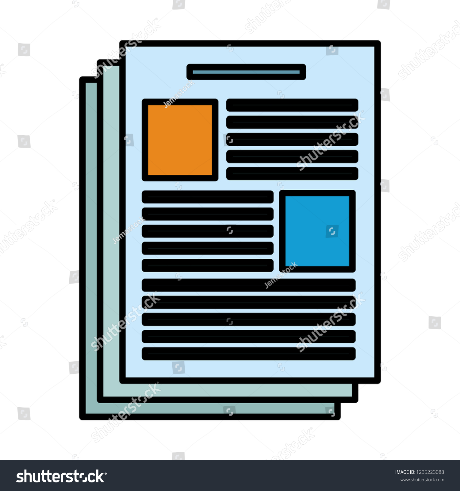 Document Sheet Symbol Stock Vector (Royalty Free) 1235223088 | Shutterstock