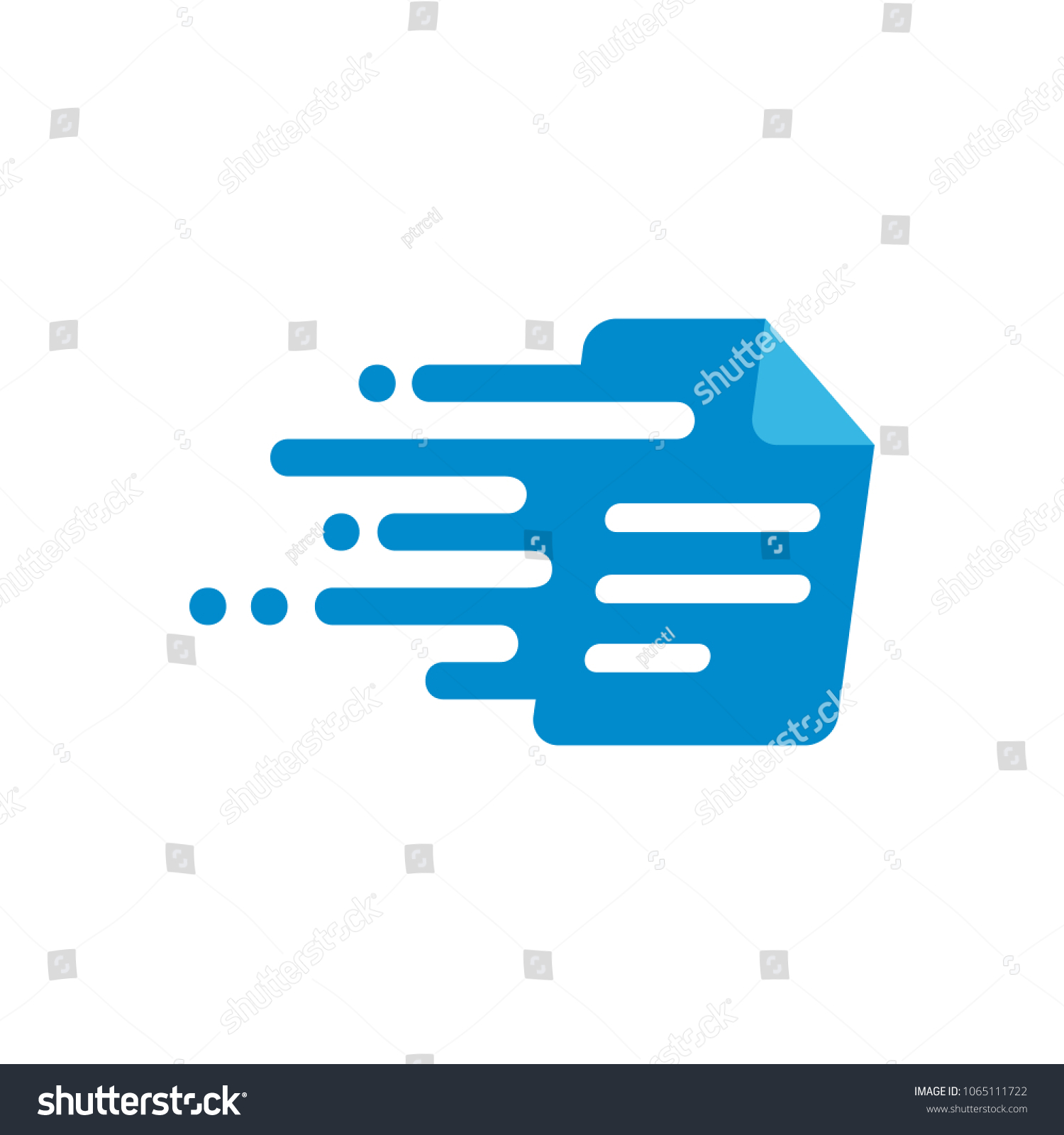 Document Speed Logo Icon Design Stock Vector (Royalty Free) 1065111722 ...