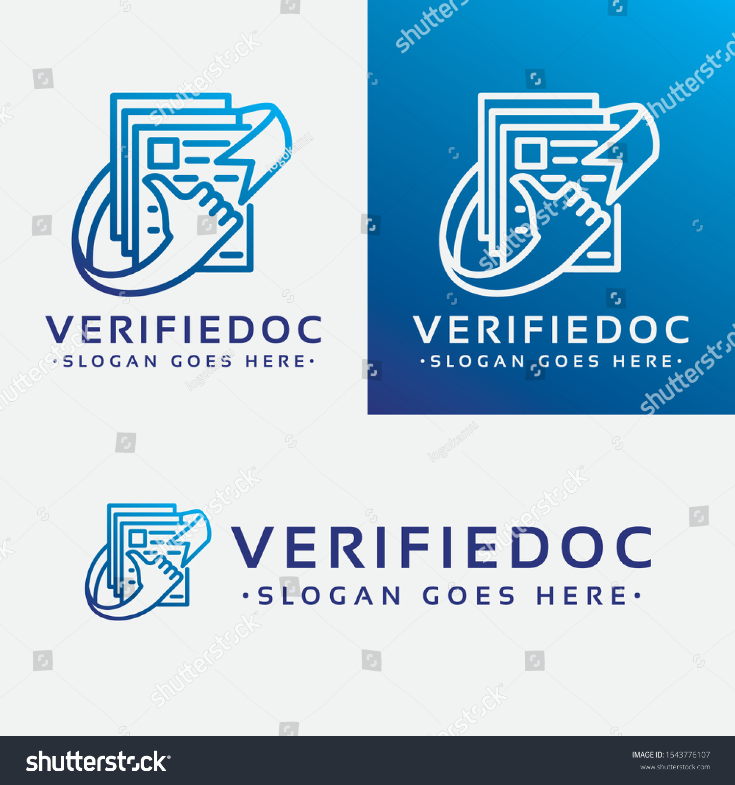 Document Verified Office Company Logo Template: vector de stock (libre ...