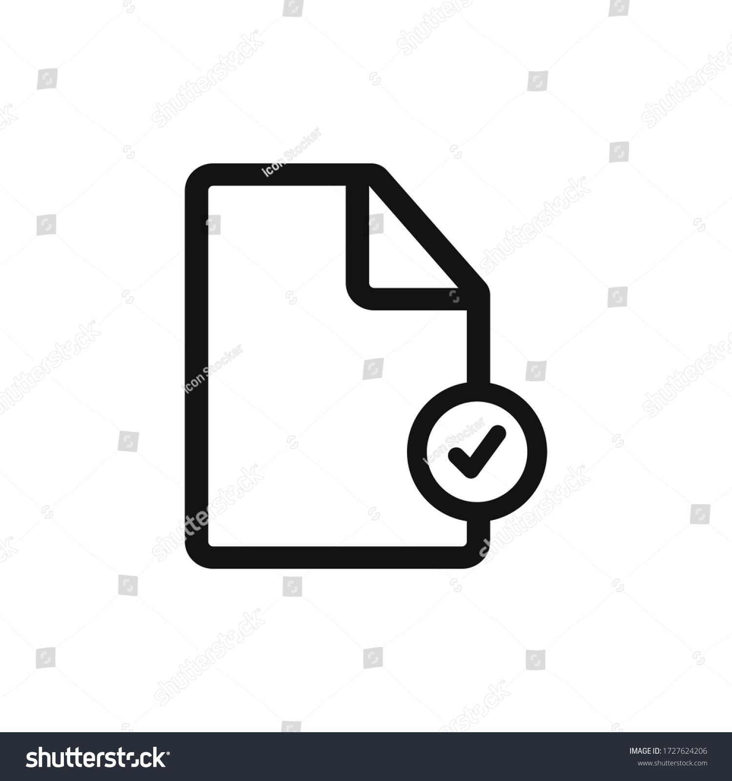 Document Check Mark Icon Vector Simple Stock Vector (Royalty Free ...