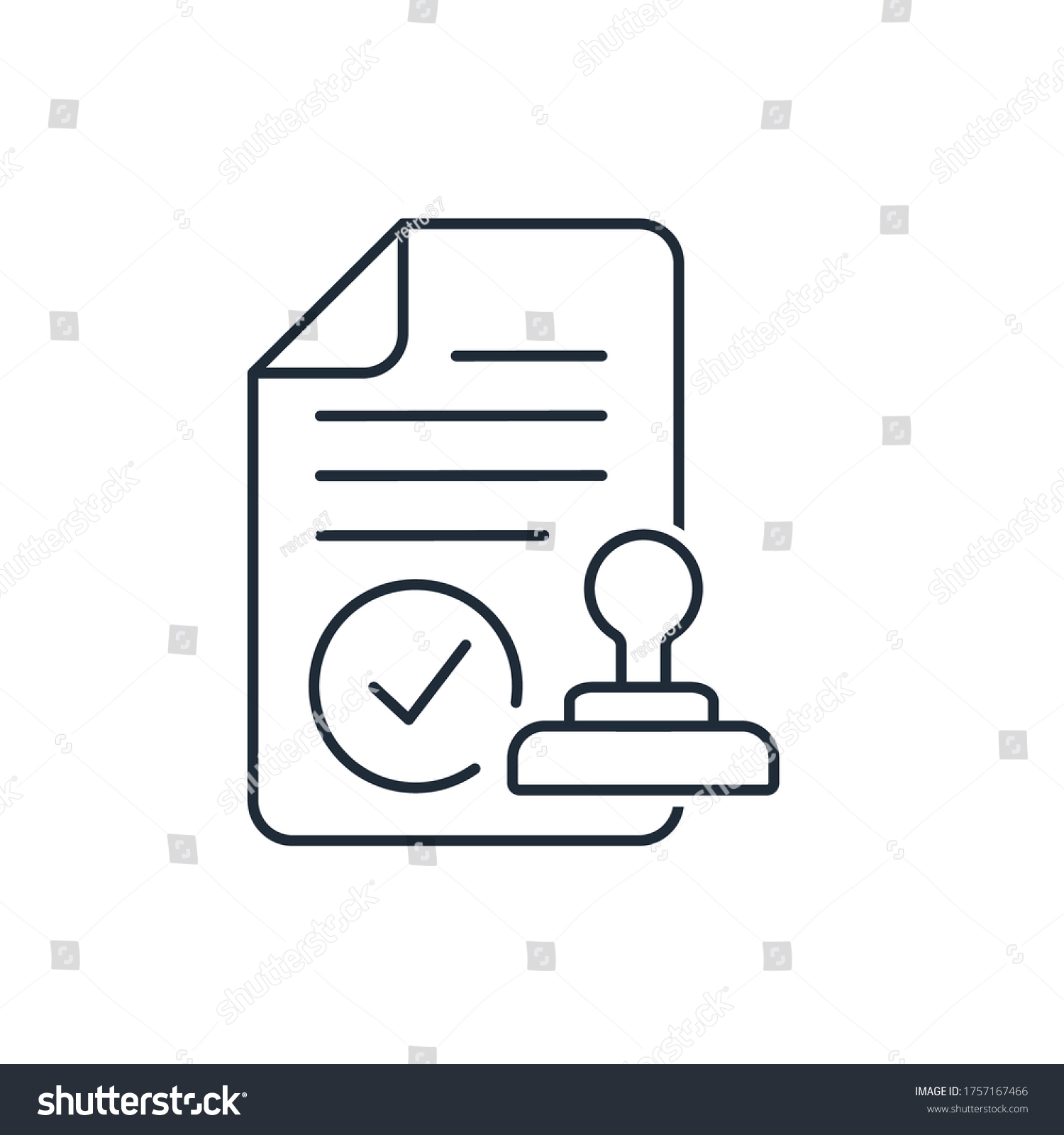 Document Stamp Approved Accepted Document Vector Stock Vector (Royalty ...