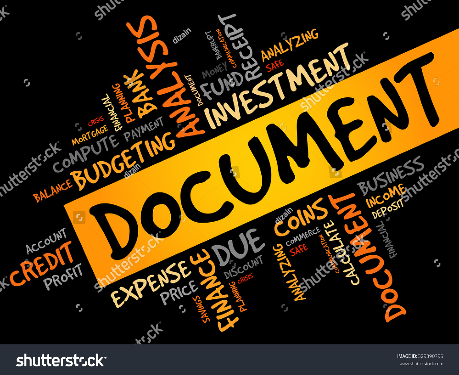 Document Word Cloud Business Concept Stock Vector (Royalty Free ...