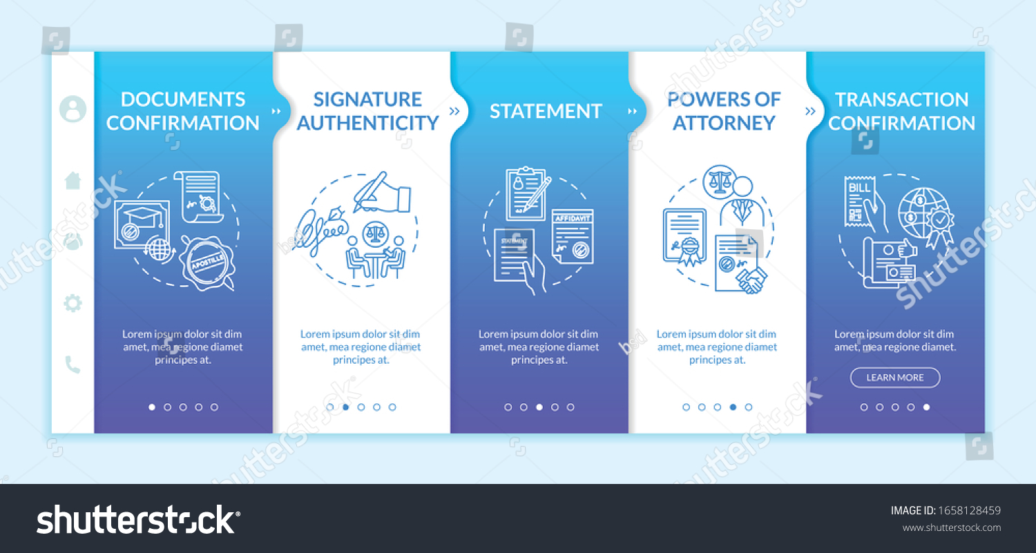 Documentation Matters Onboarding Vector Template Notarial Stock Vector ...