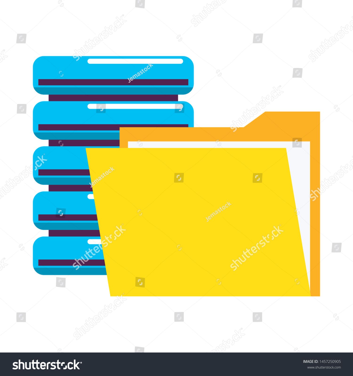 Documents Files System Database Archives Cartoon Stock Vector (Royalty ...