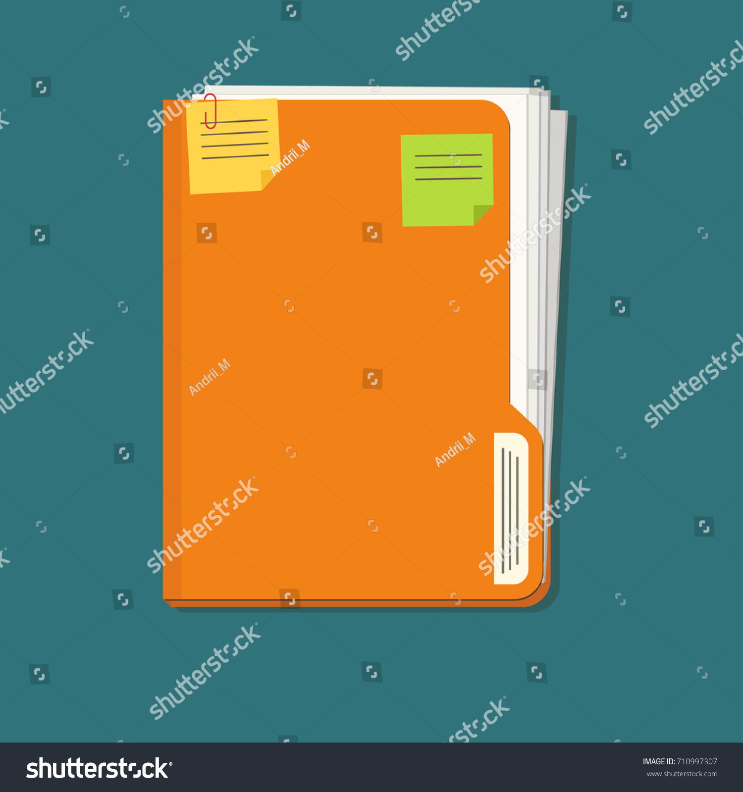 Documents Folder Icon Paper Sheets Note Stock Vector (Royalty Free ...
