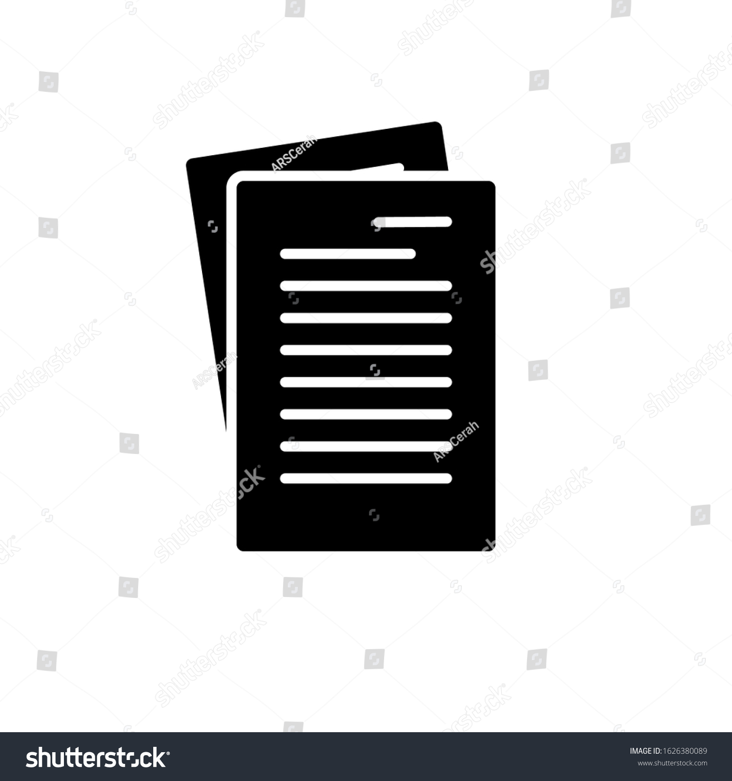 Documents Line Shape Illustration Document Vector Stock Vector (Royalty ...