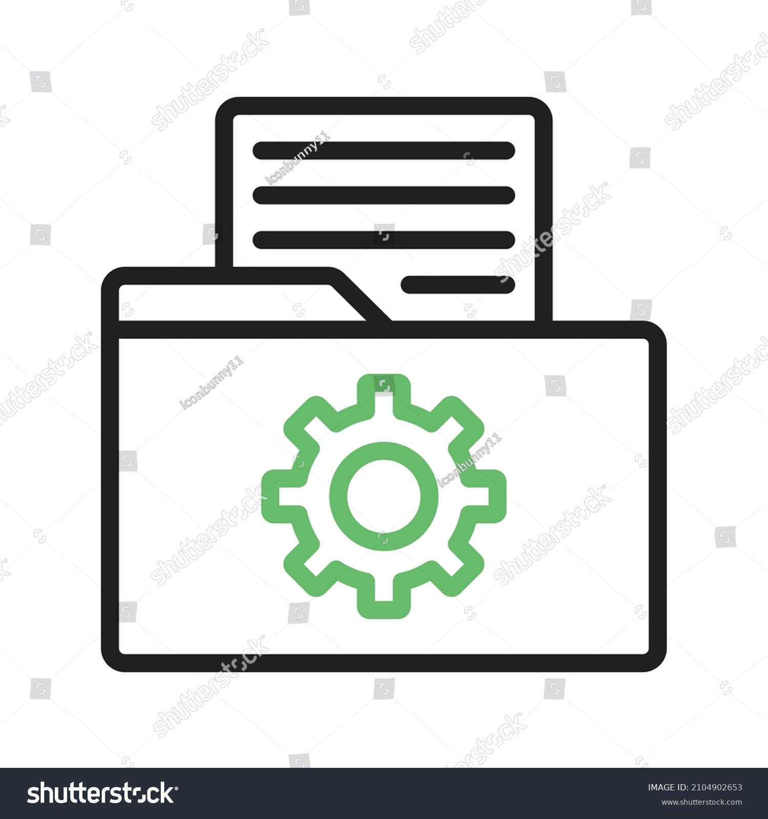 Documents Management Icon Vector Image Can Stock Vector (Royalty Free ...