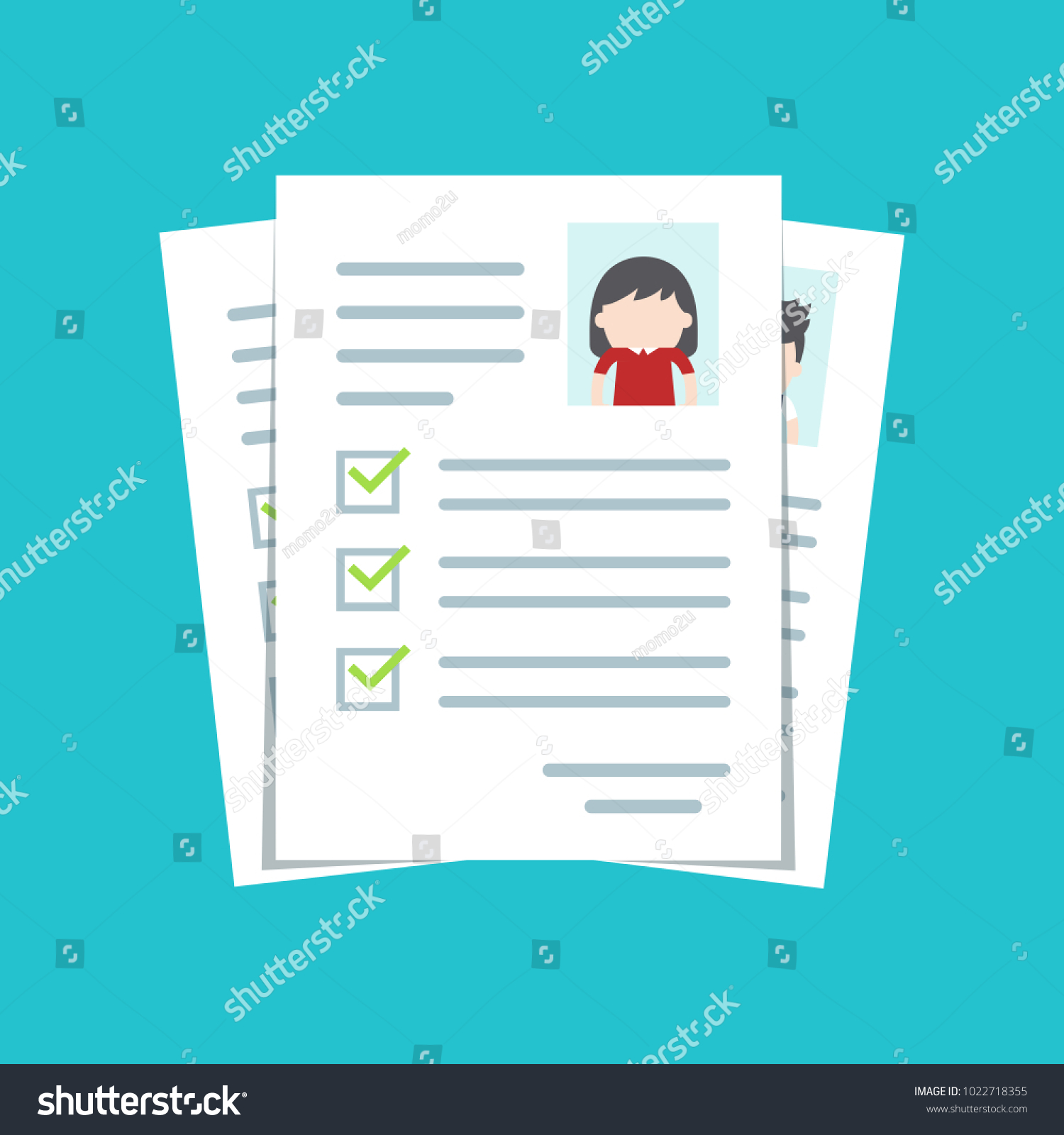 Documents Personal Data Cv Resume Template Stock Vector (Royalty Free ...