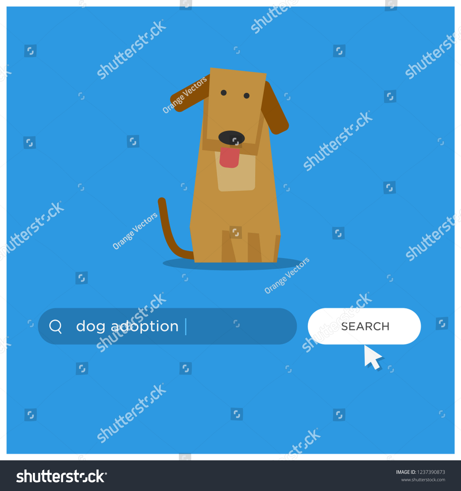 Dog Adoption Written Browser Search Bar Stock Vector (Royalty Free ...
