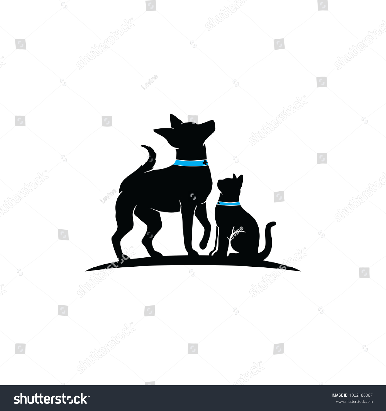 Dog Cat Vector Logo Stock Vector (Royalty Free) 1322186087 | Shutterstock