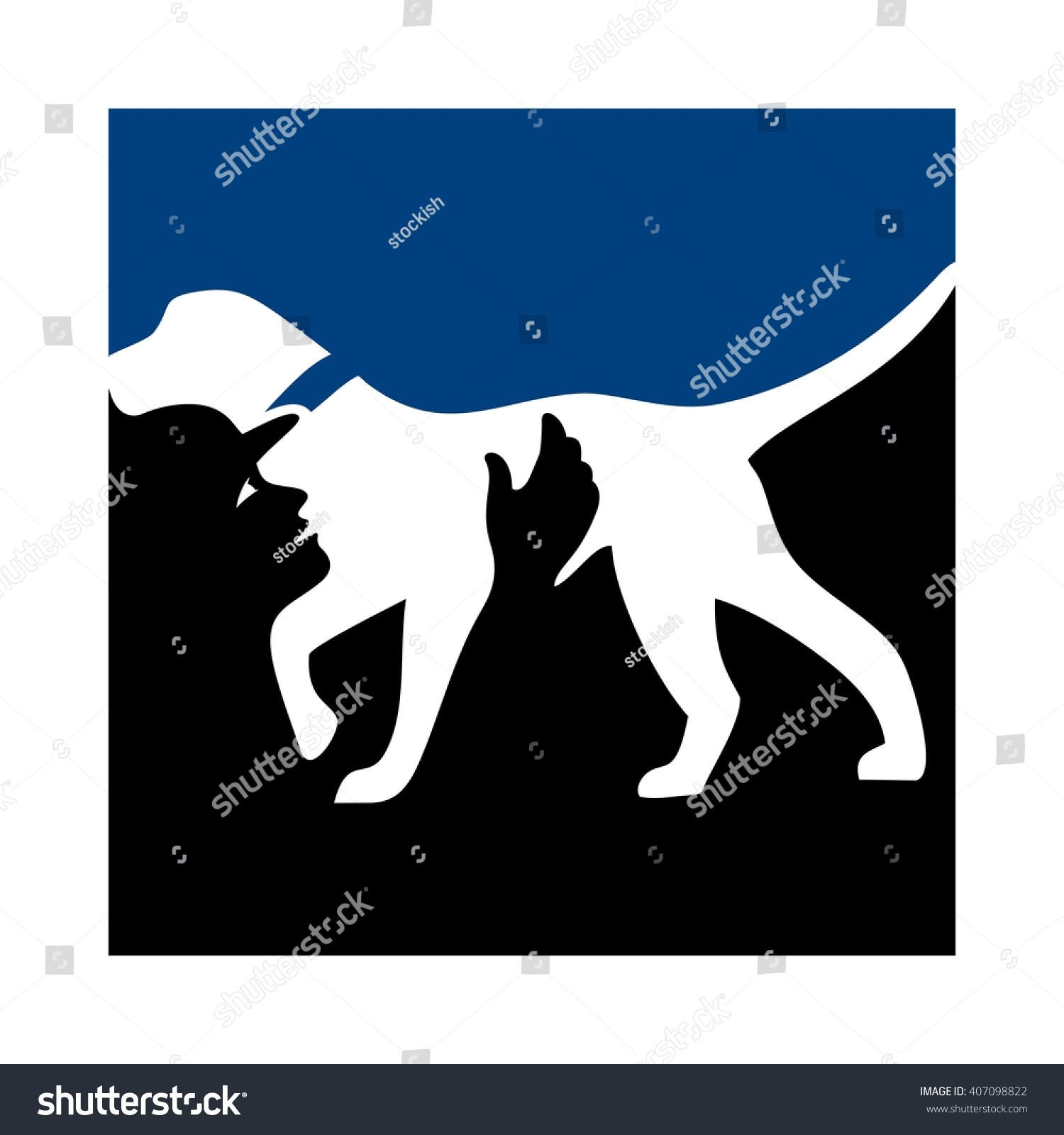 Dog People Logo Vector: vector de stock (libre de regalías) 407098822 ...