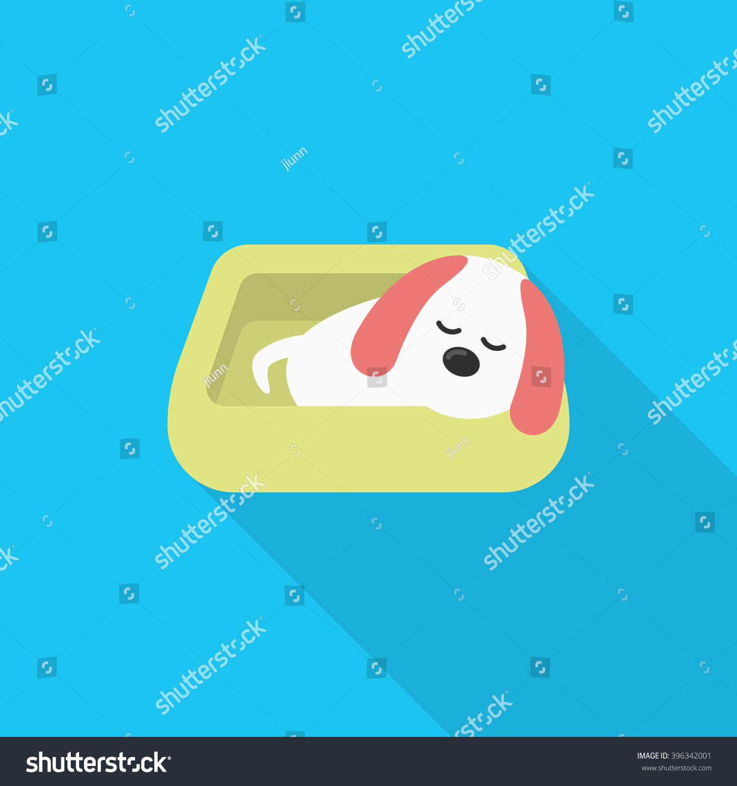 Dog Bed Icon Vector Flat Long Stock Vector 396342001 - Shutterstock