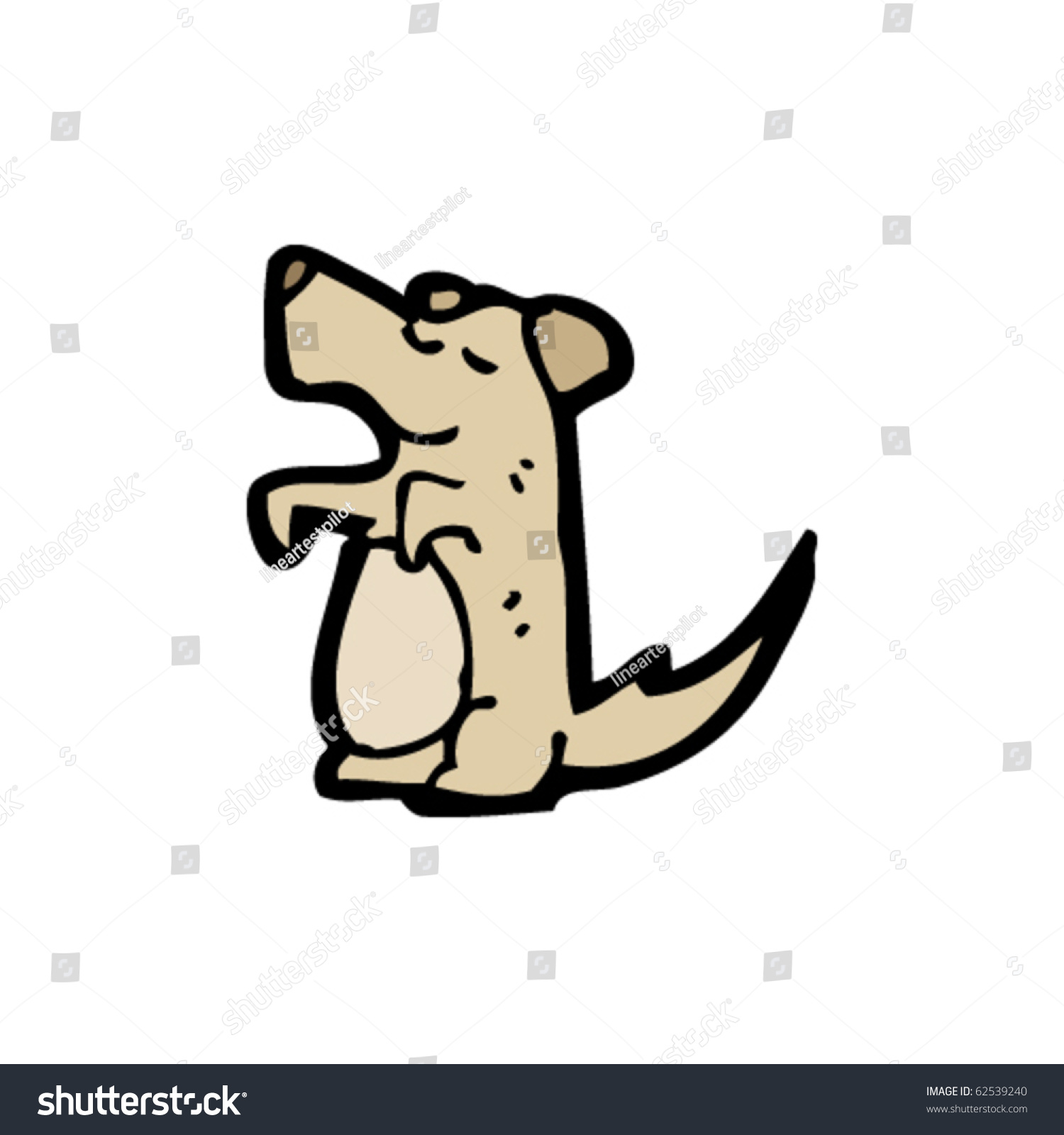 Dog Begging Cartoon Stock Vector Illustration 62539240 : Shutterstock