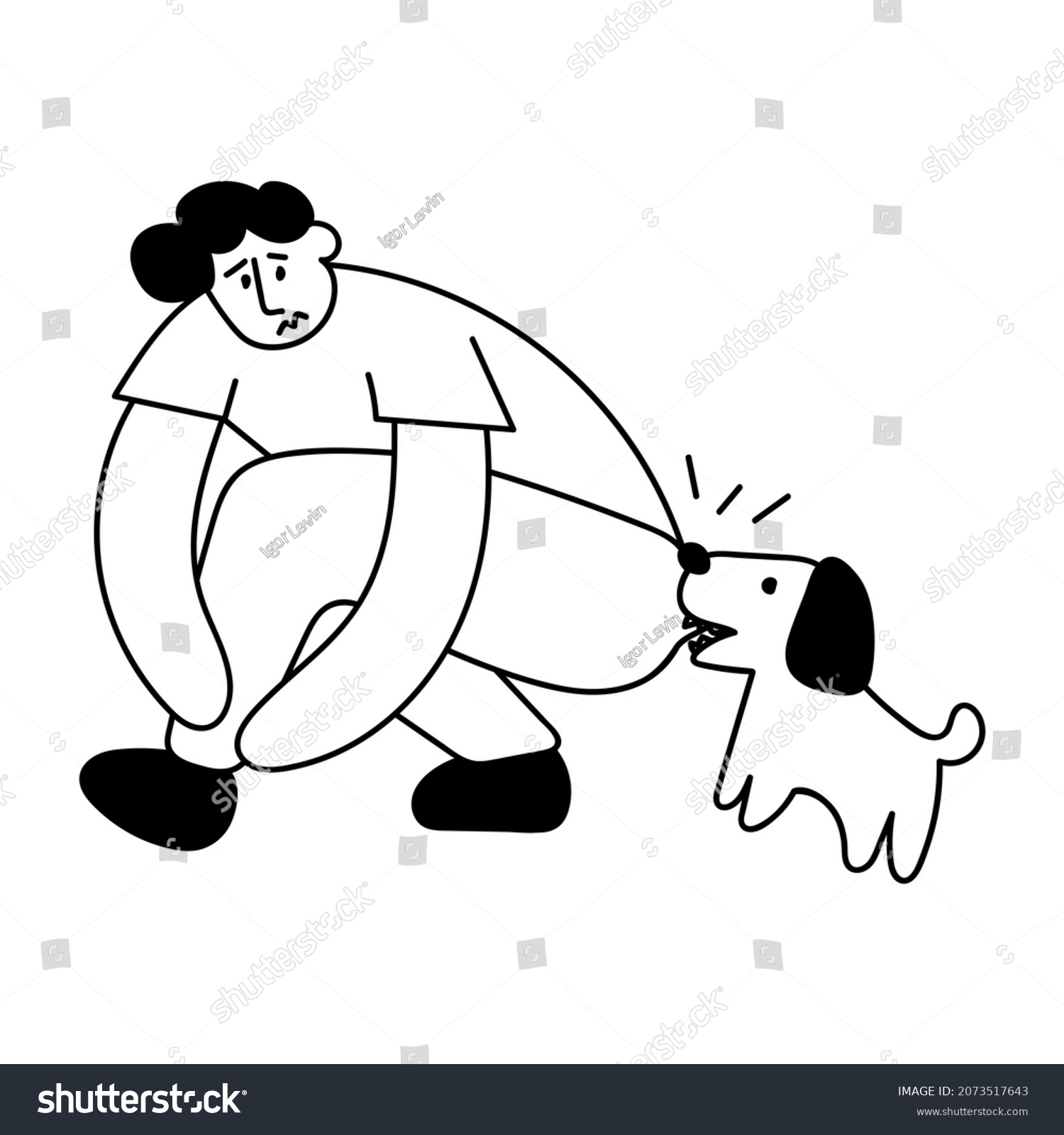 Dog Bite Man Outline Icon Vector Stock Vector (Royalty Free) 2073517643 Dog Bite Man Outline Icon Vector Stock Vector (Royalty Free) 2073517643