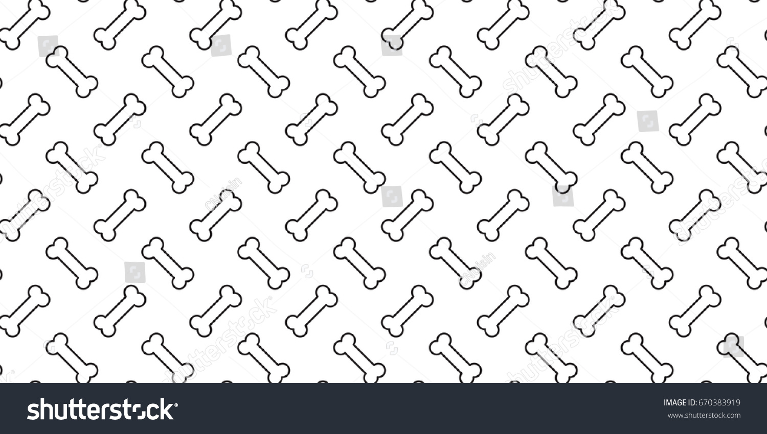 Dog Bone Doodle Wallpaper Seamless Pattern Stock Vector (Royalty Free ...
