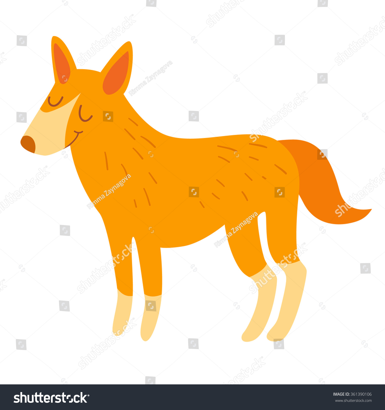 Dog Dingo Vector Illustration Isolate On Stock Vector (Royalty Free ...