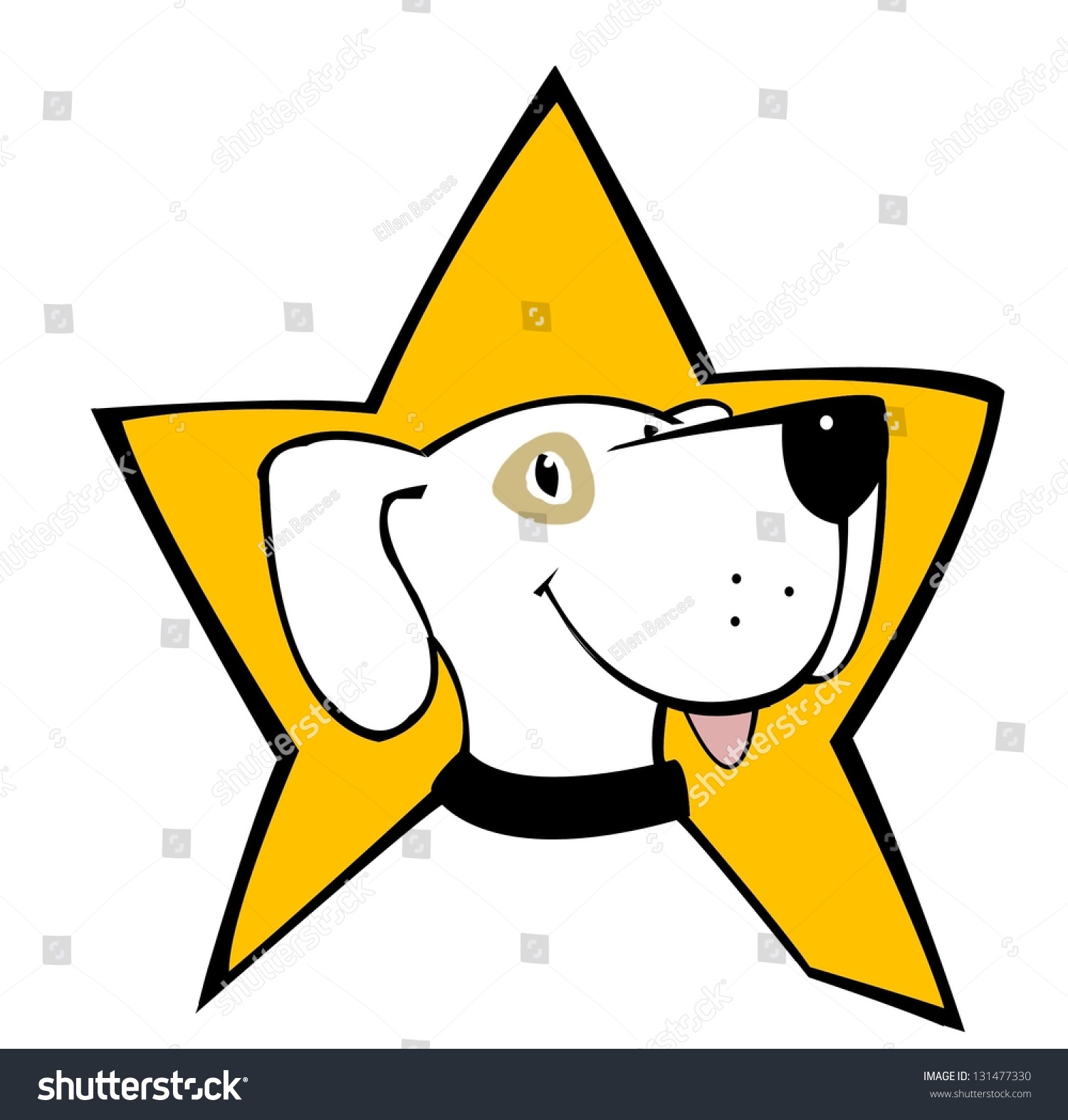 Dog Head Star Stock Vector (Royalty Free) 131477330 | Shutterstock