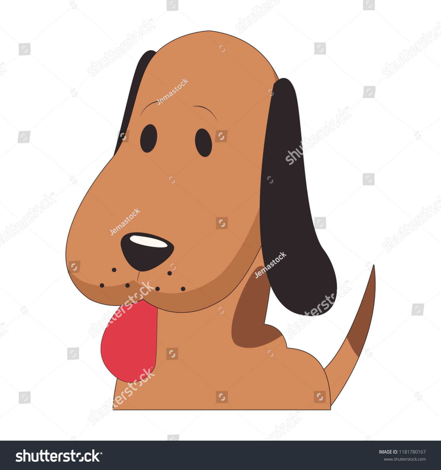 Dog Head Cartoon Stock Vector (Royalty Free) 1181780167 | Shutterstock