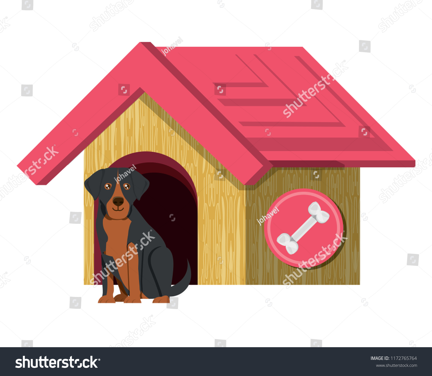 Dog House Design Stock Vector (Royalty Free) 1172765764
