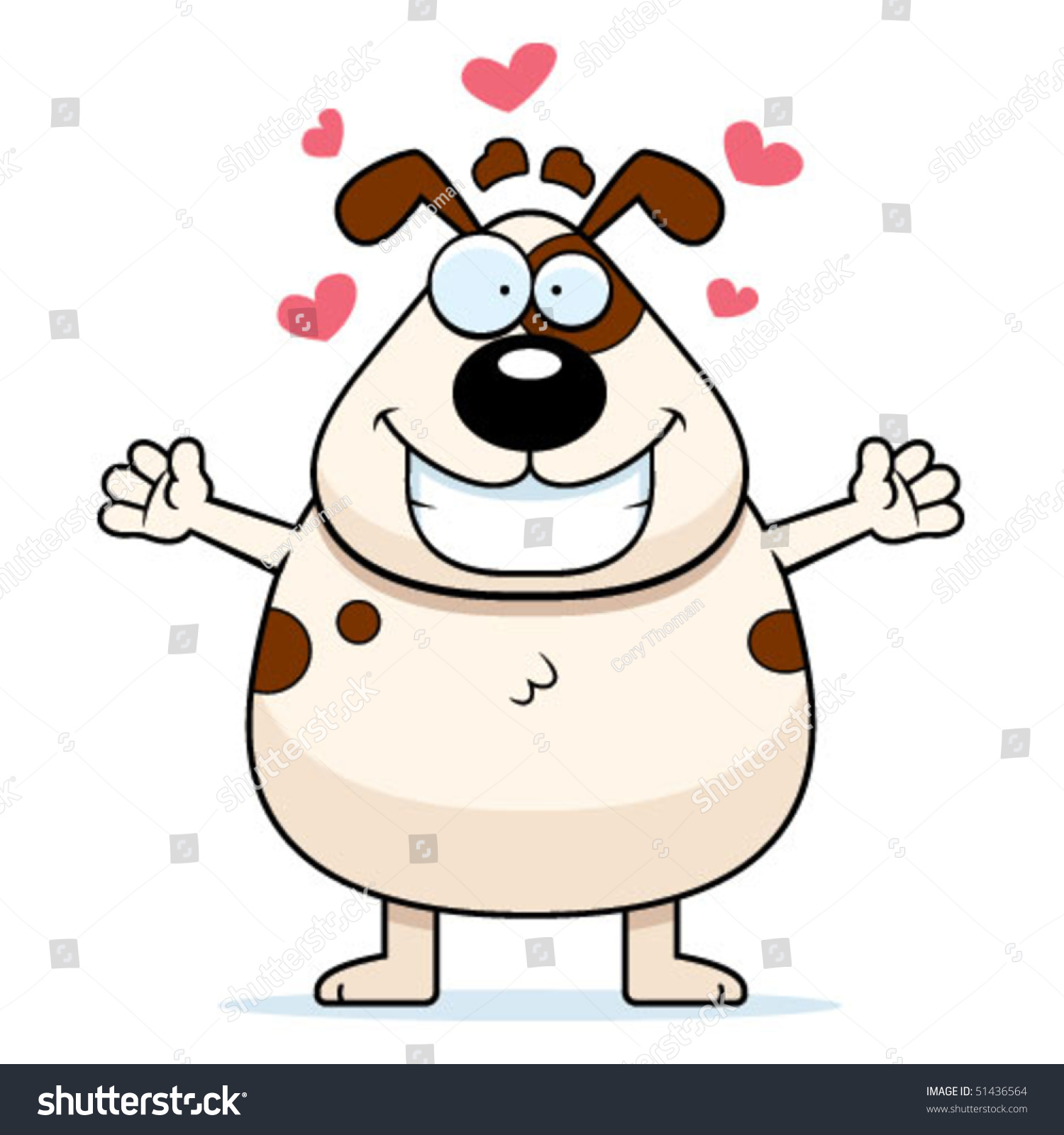 Dog Hug Stock Vector Illustration 51436564 : Shutterstock