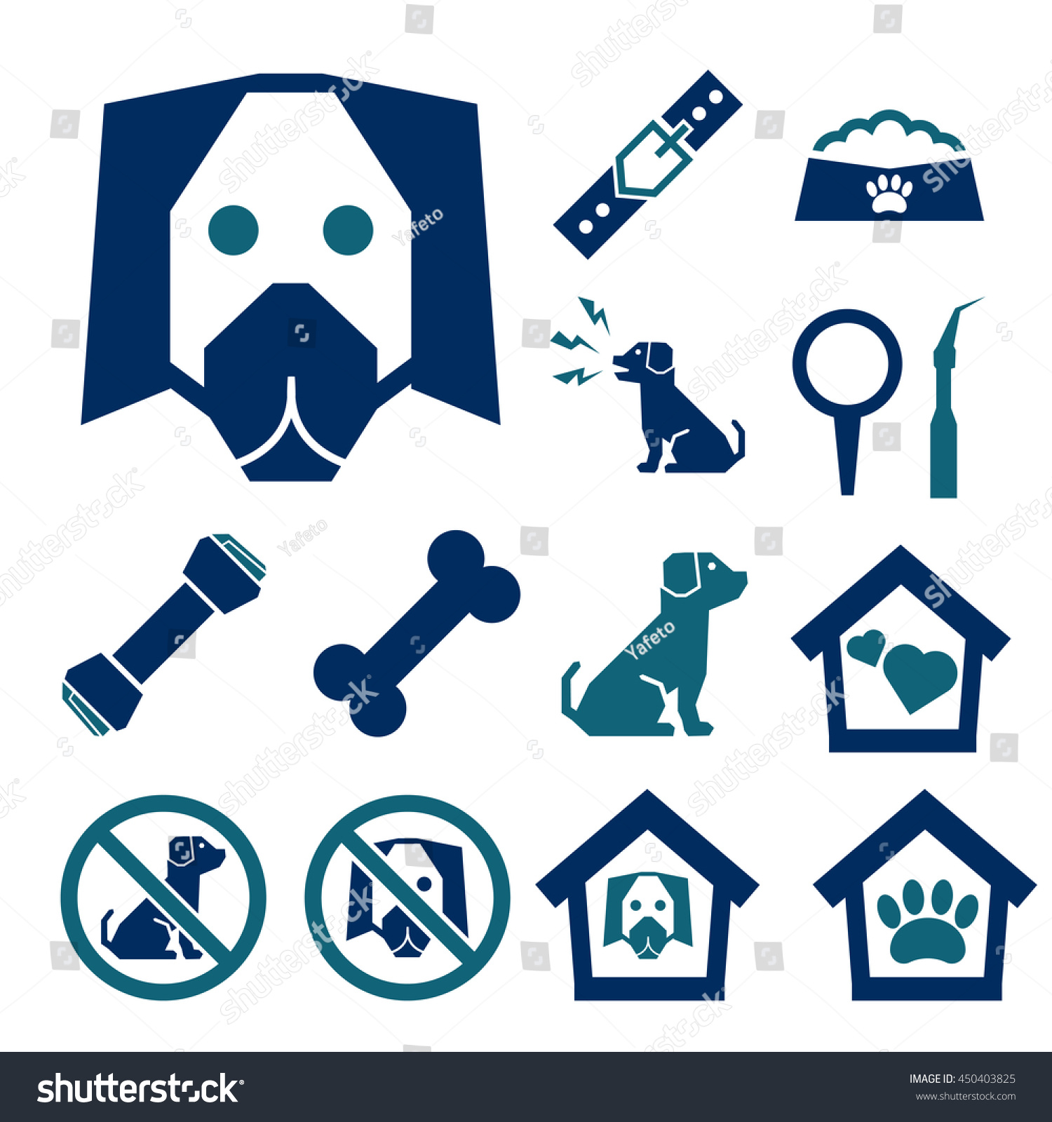 Dog Icon Set Stock Vector (Royalty Free) 450403825 | Shutterstock