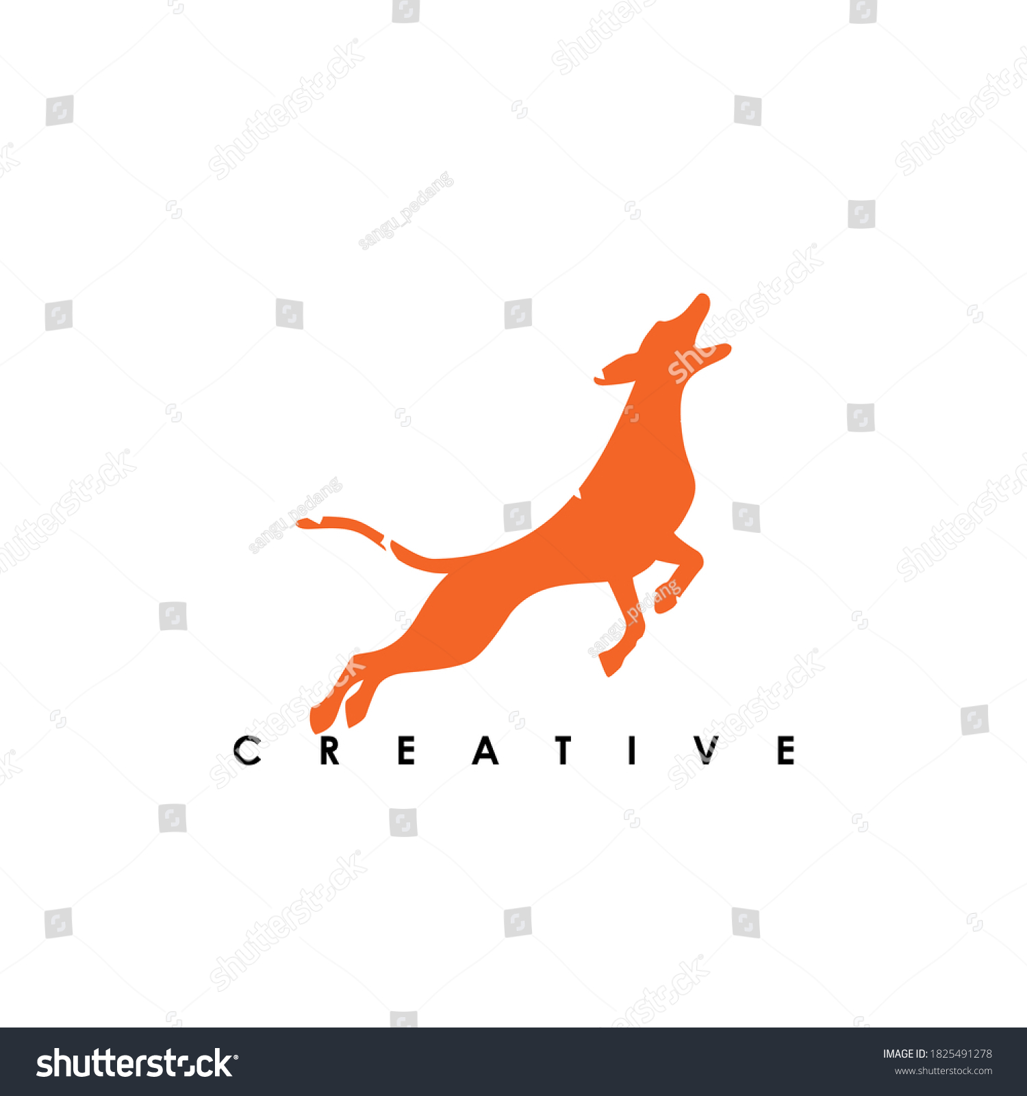 Dog Jumping Logo Design Vector Template Stock Vector (Royalty Free ...