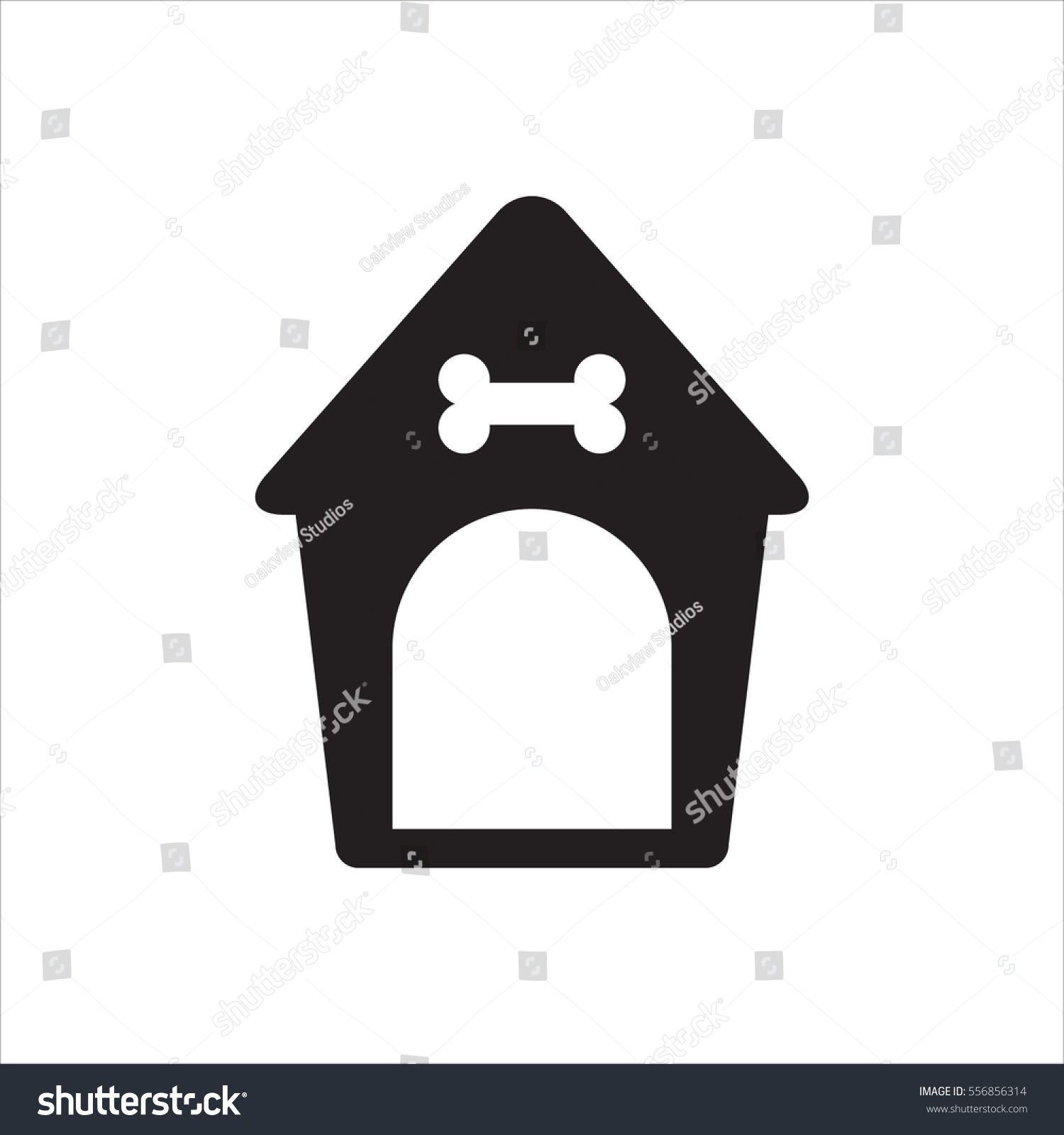 Dog Kennel Icon Vector Stock Vector (Royalty Free) 556856314 | Shutterstock