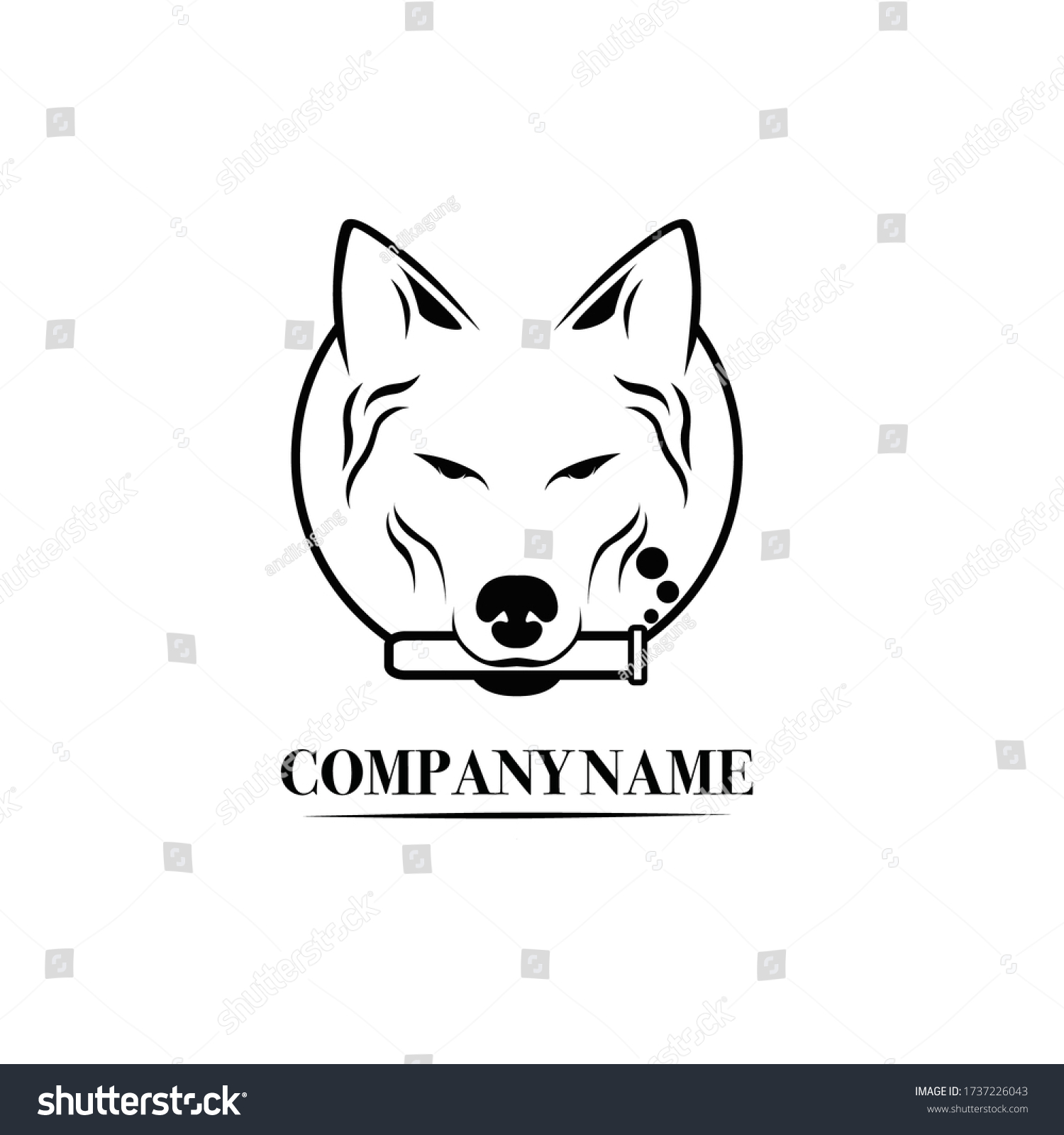 Dog Lab Iconlogo Vector Eps Format Stock Vector (Royalty Free) 1737226043