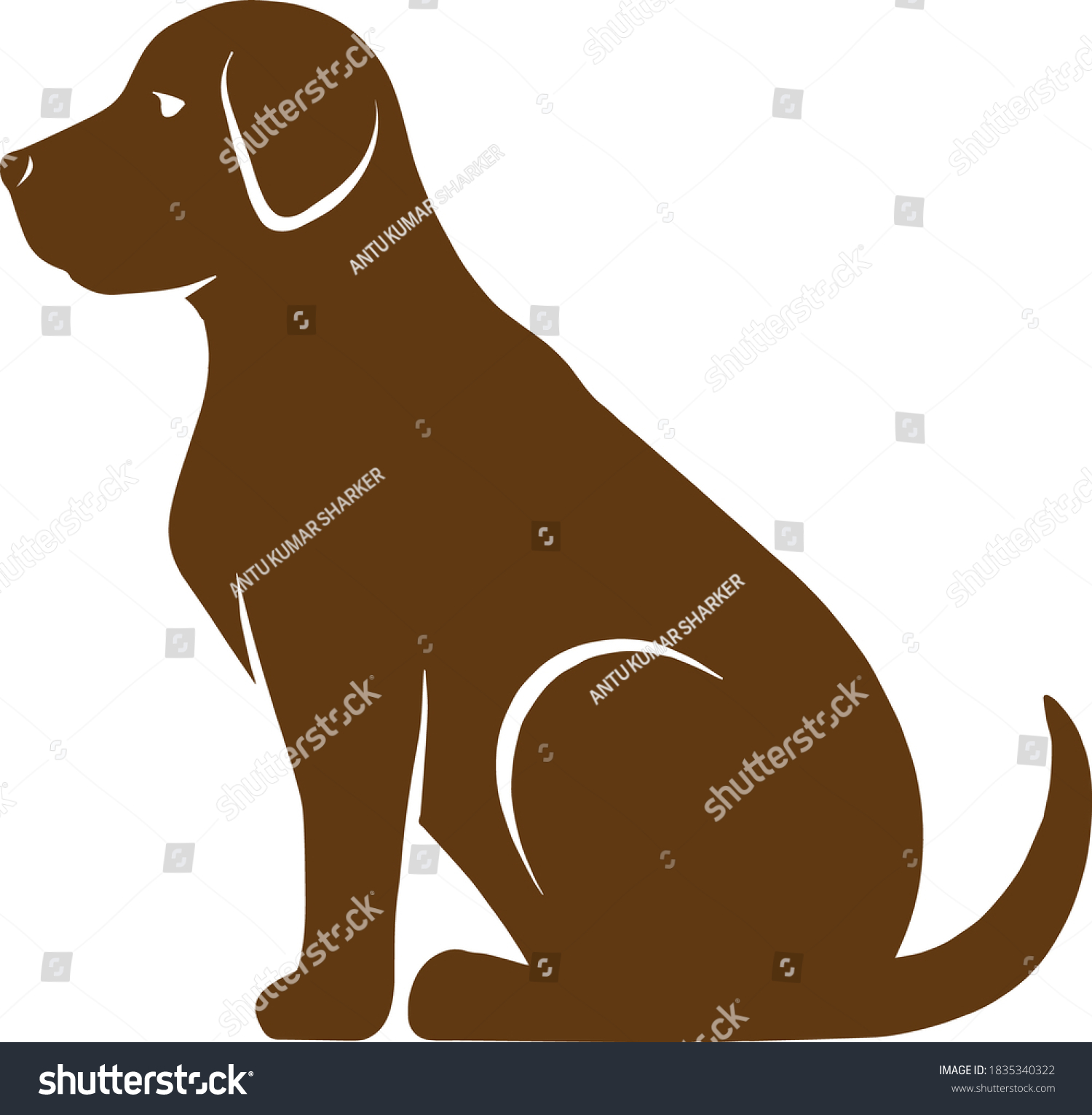 Dog Logo Mascot Annimal Drawing Vector Stock Vector (Royalty Free ...