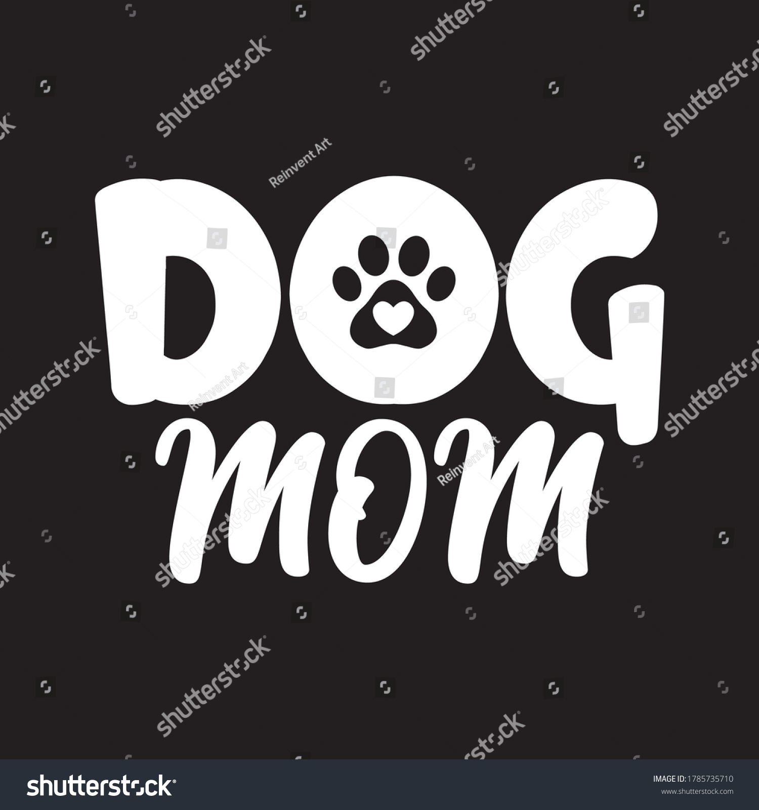 Dog Mom Printable Vector Illustration Stock Vector (Royalty Free ...