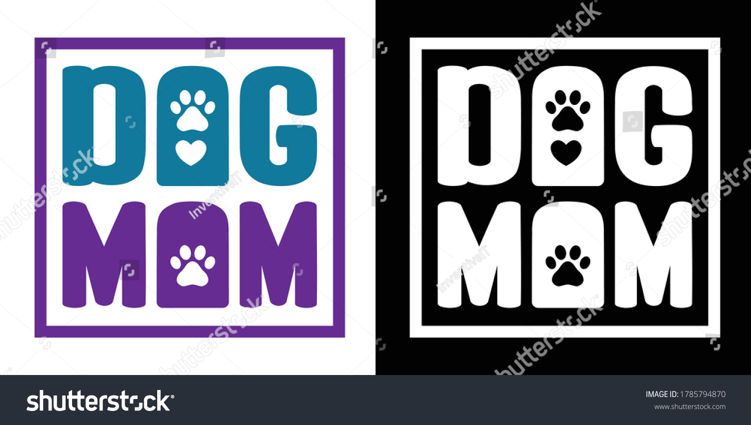 Dog Mom Printable Vector Illustration: เวกเตอร์สต็อก (ปลอดค่าลิขสิทธิ์ ...